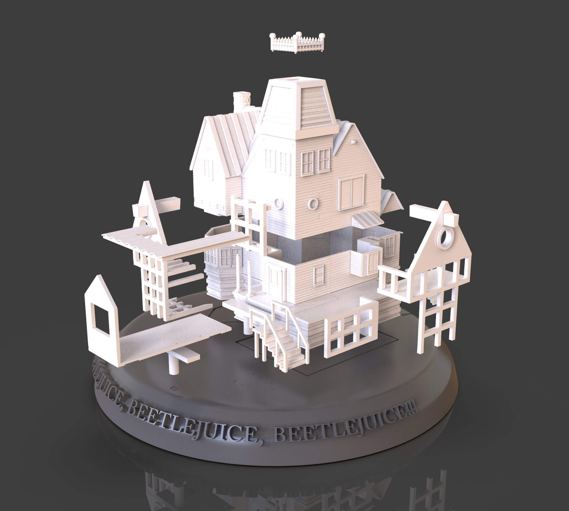 Beetlejuice House Diorama - 3D Model by PaburoVIII