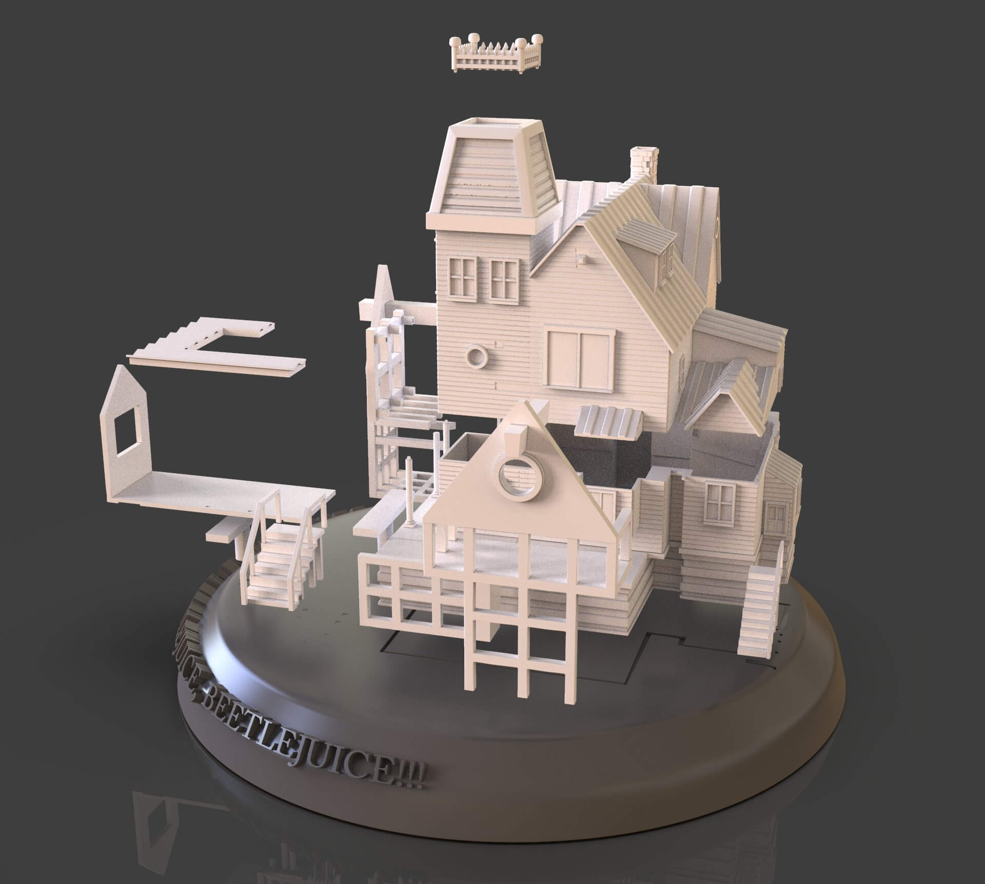 Beetlejuice House Diorama - 3D Model by PaburoVIII