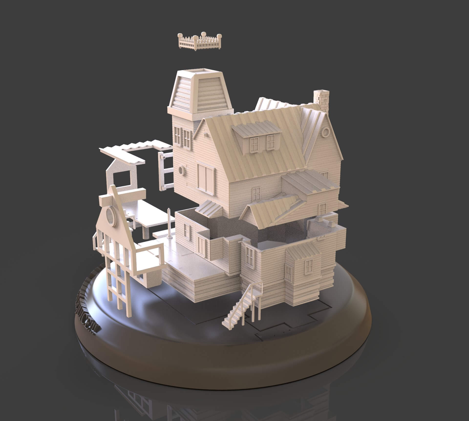 Beetlejuice House Diorama - 3D Model by PaburoVIII