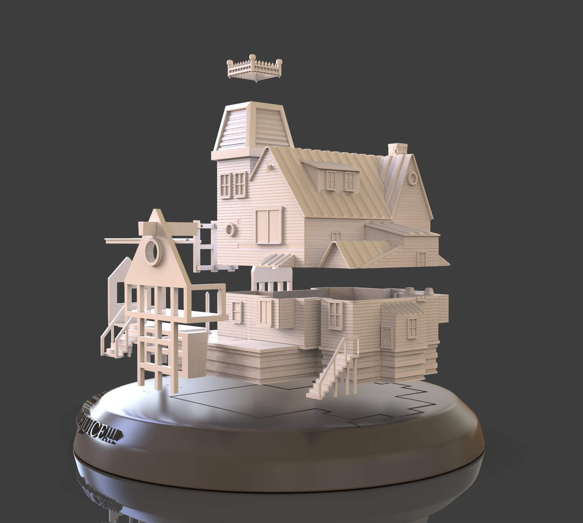 Beetlejuice House Diorama - 3D Model by PaburoVIII