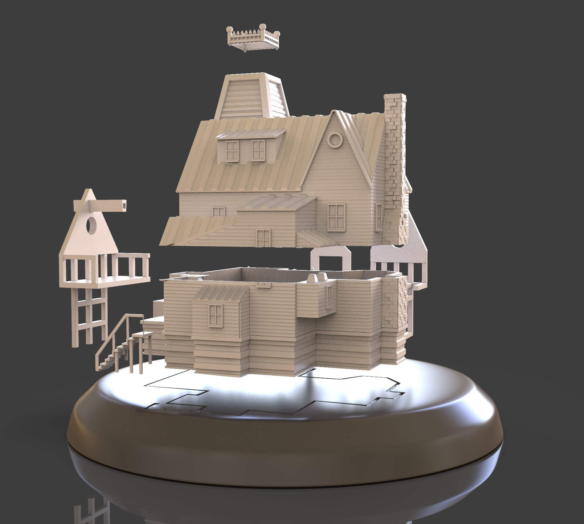 Beetlejuice House Diorama - 3D Model by PaburoVIII