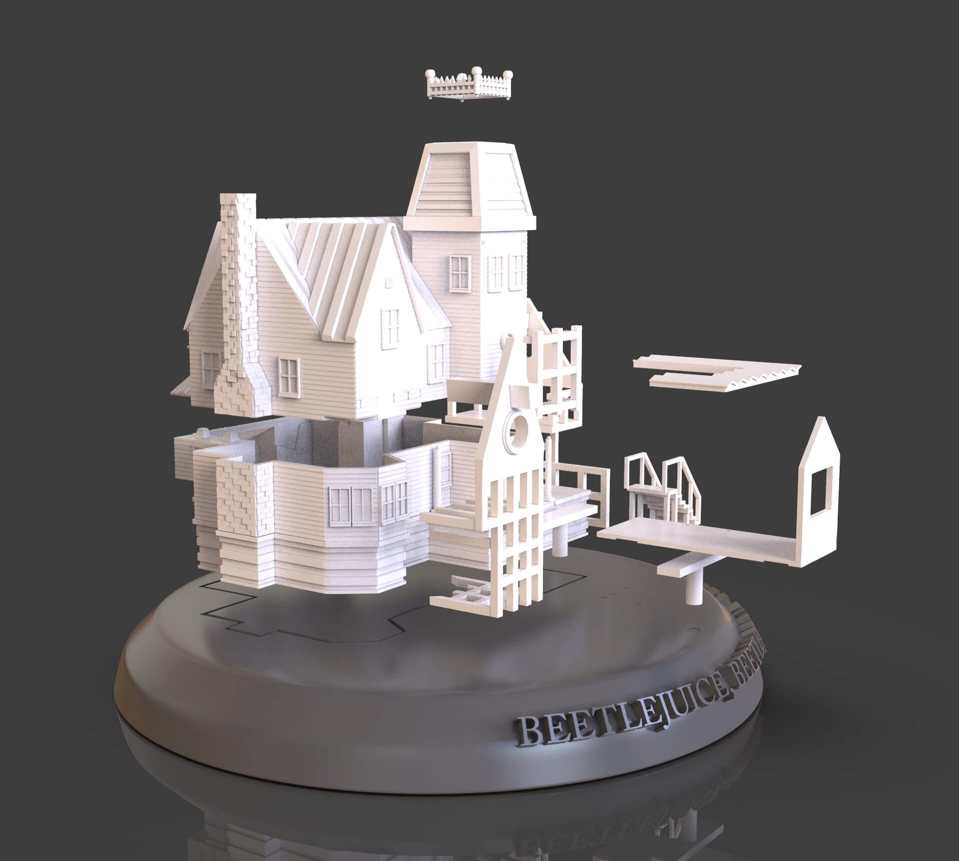 Beetlejuice House Diorama - 3D Model by PaburoVIII