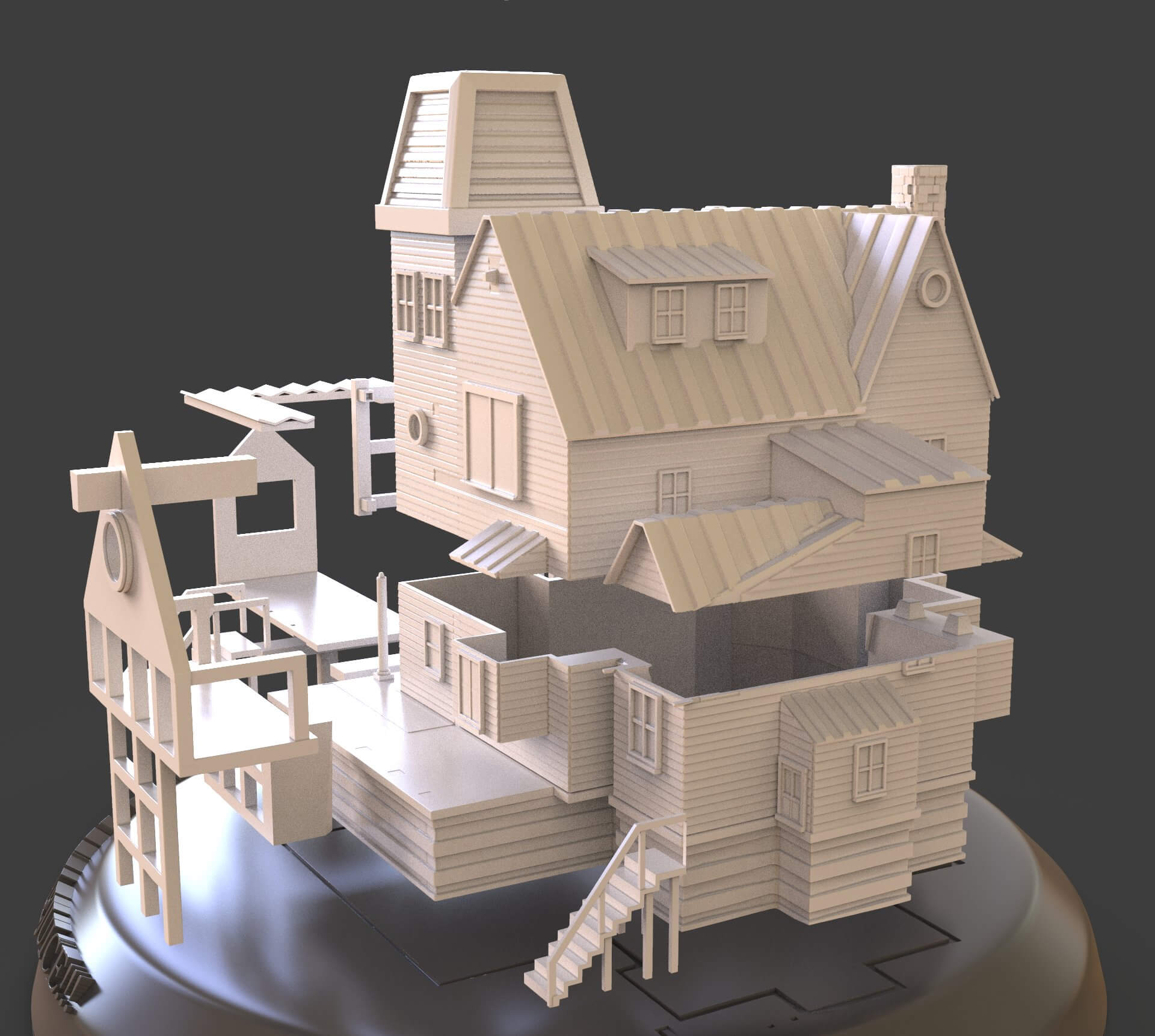 Beetlejuice House Diorama - 3D Model by PaburoVIII