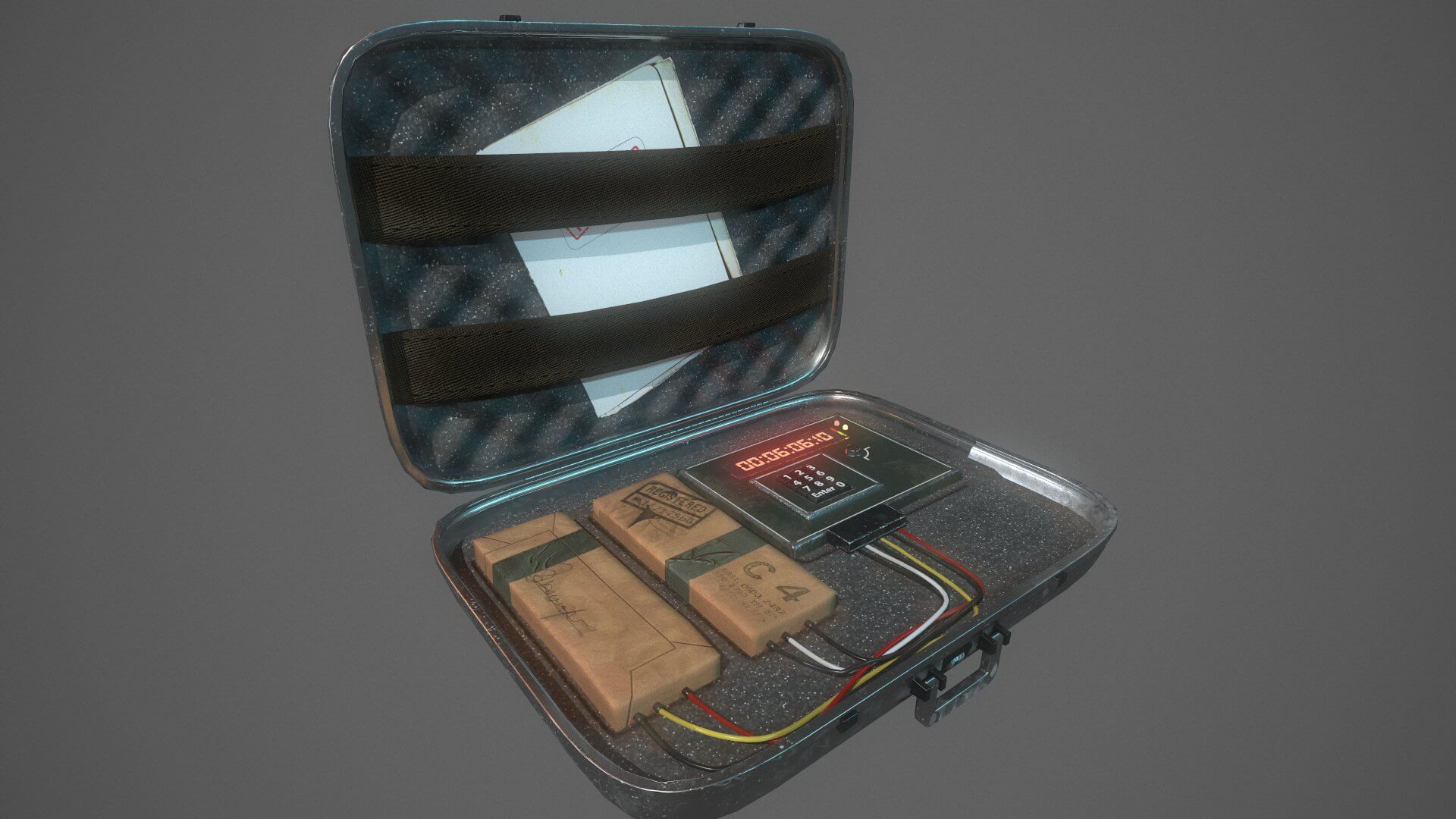 Briefcase C4 Bomb - 3D Model by PaburoVIII