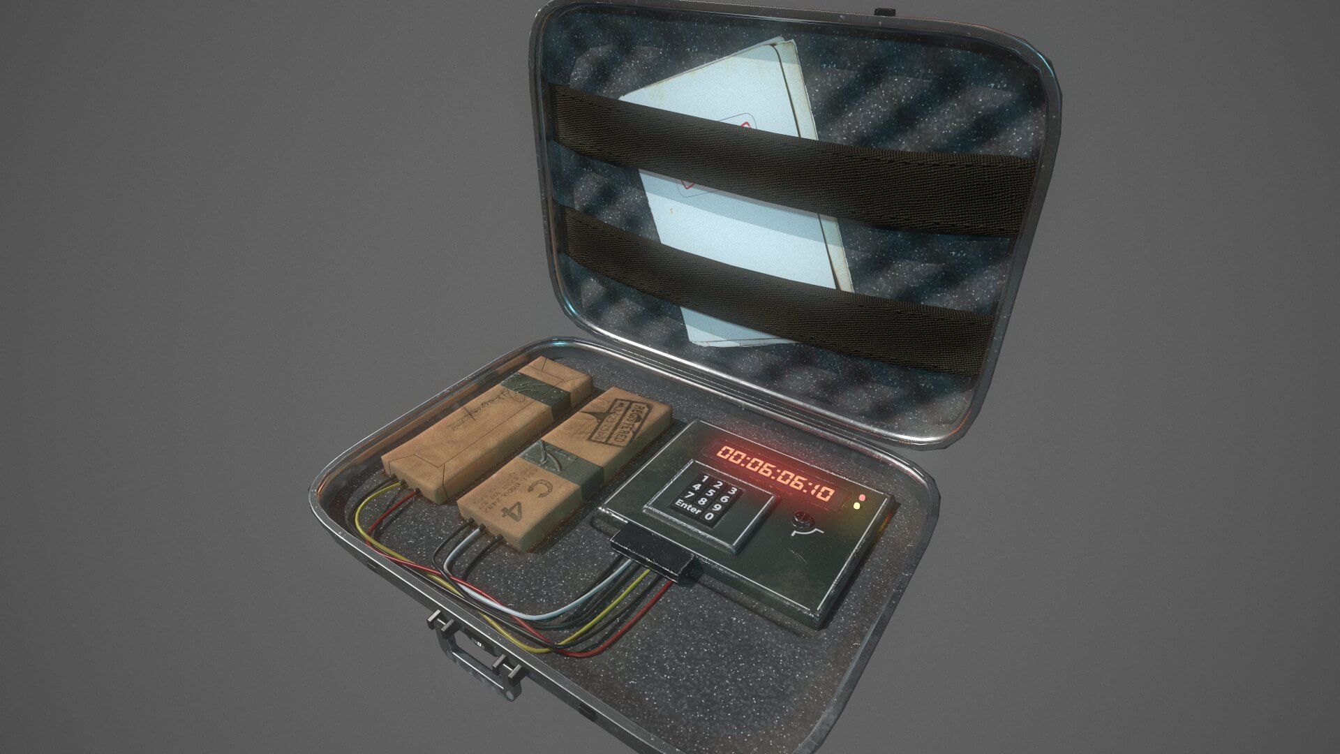 Briefcase C4 Bomb - 3D Model by PaburoVIII