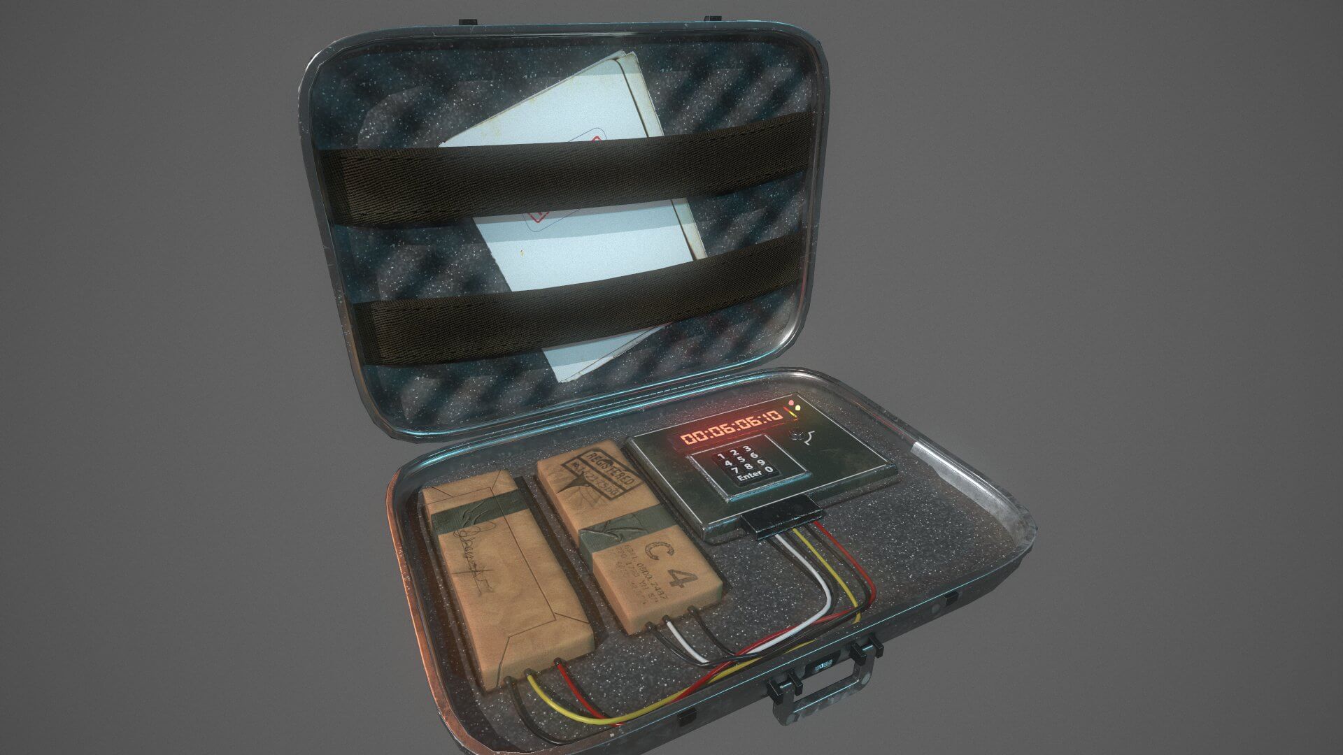 Briefcase C4 Bomb - 3D Model by PaburoVIII