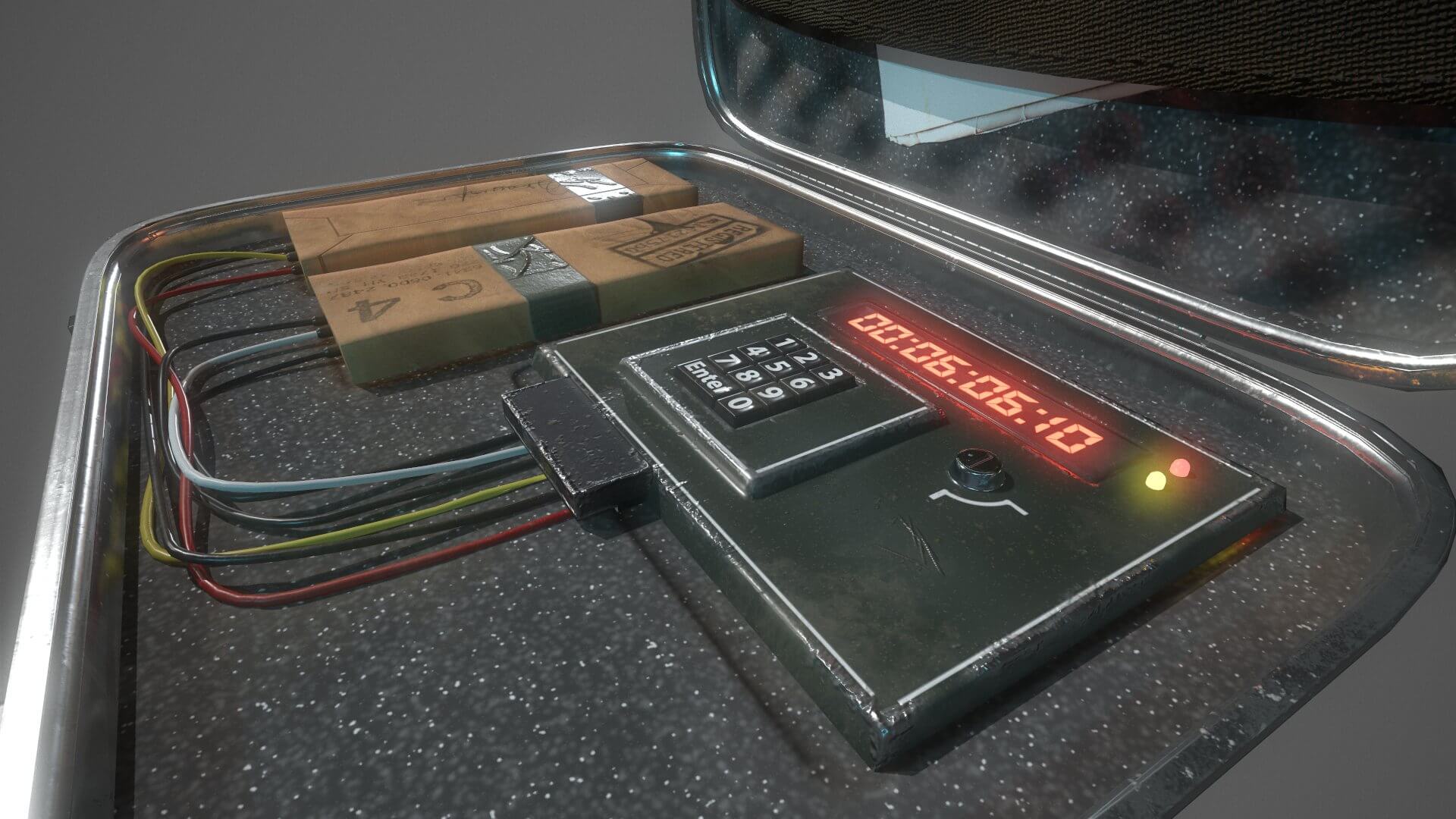 Briefcase C4 Bomb - 3D Model by PaburoVIII
