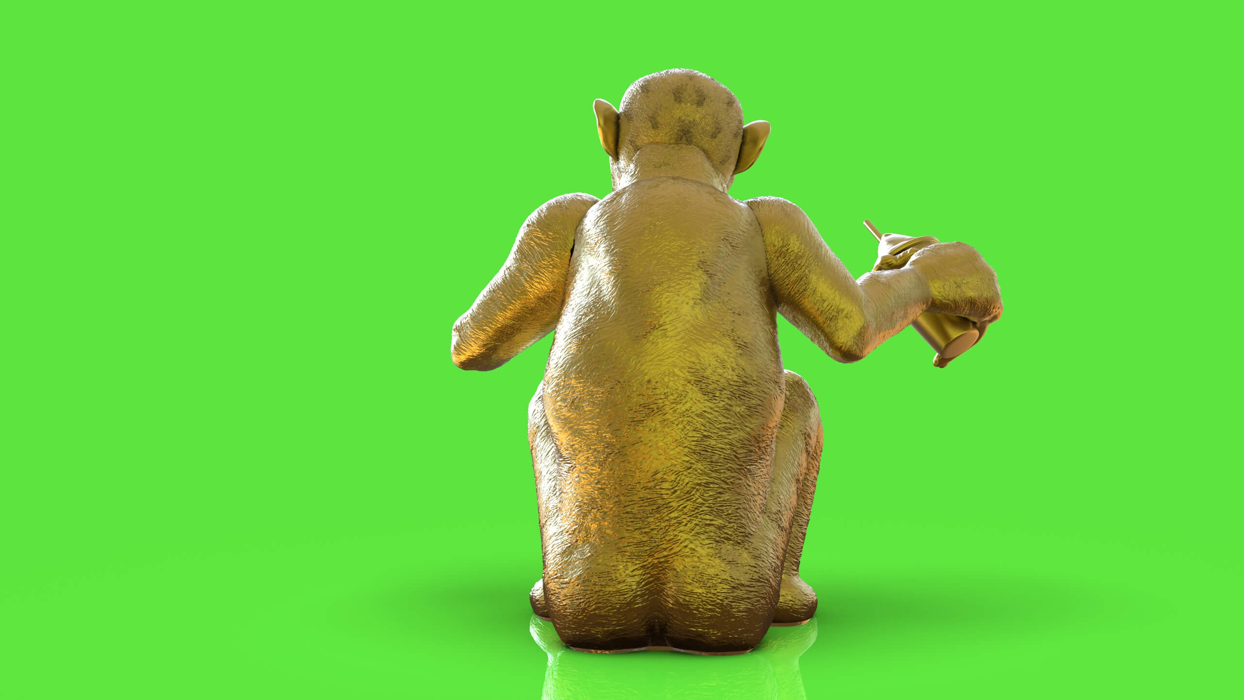 Chimp Ice Cream Addict - 3D Model by PaburoVIII