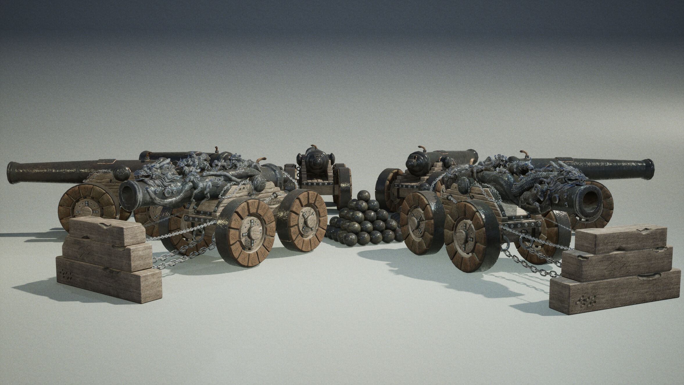 Chinese Zodiac Animals Cannon - 3D Model by PaburoVIII