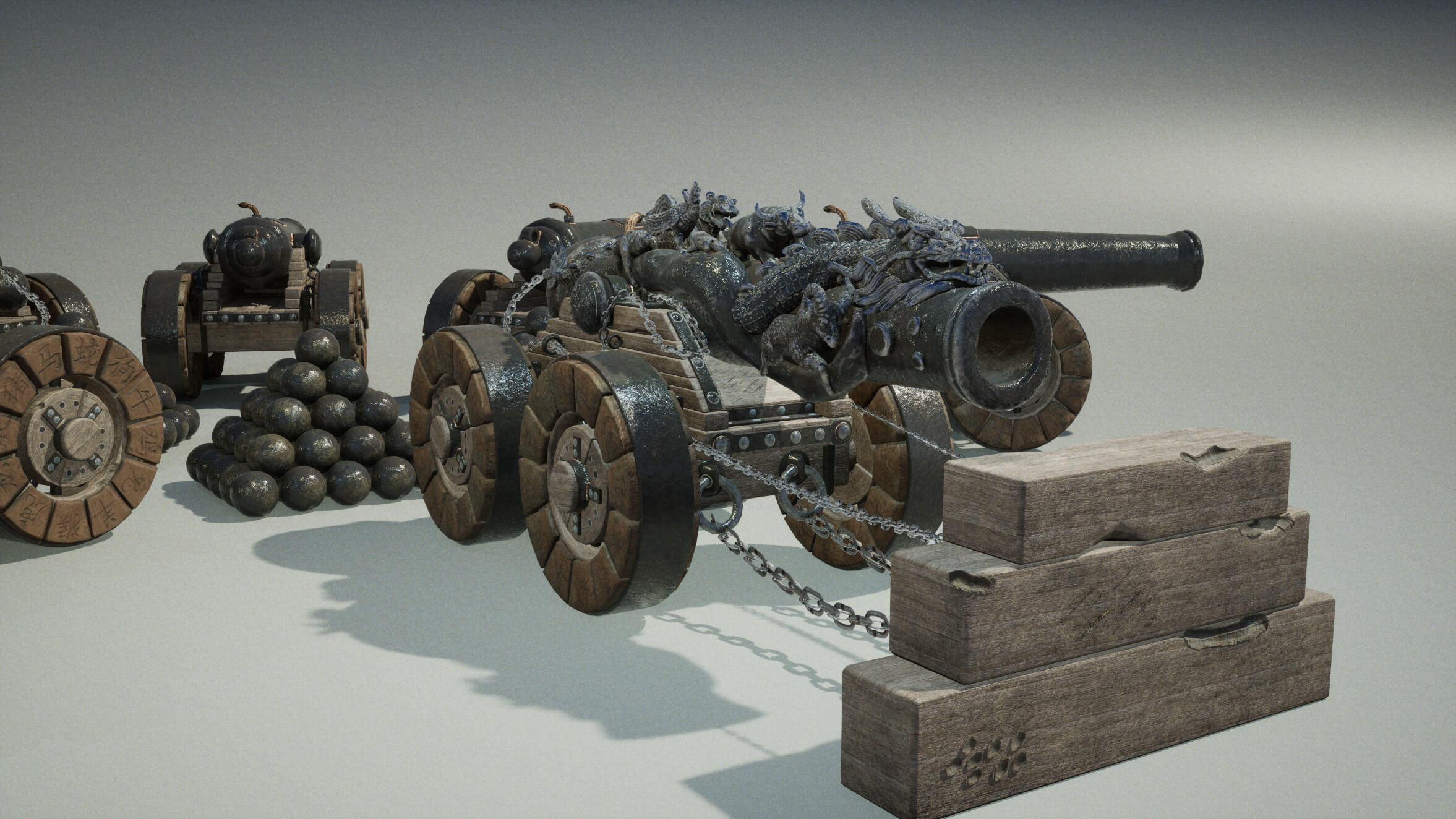 Chinese Zodiac Animals Cannon - 3D Model by PaburoVIII