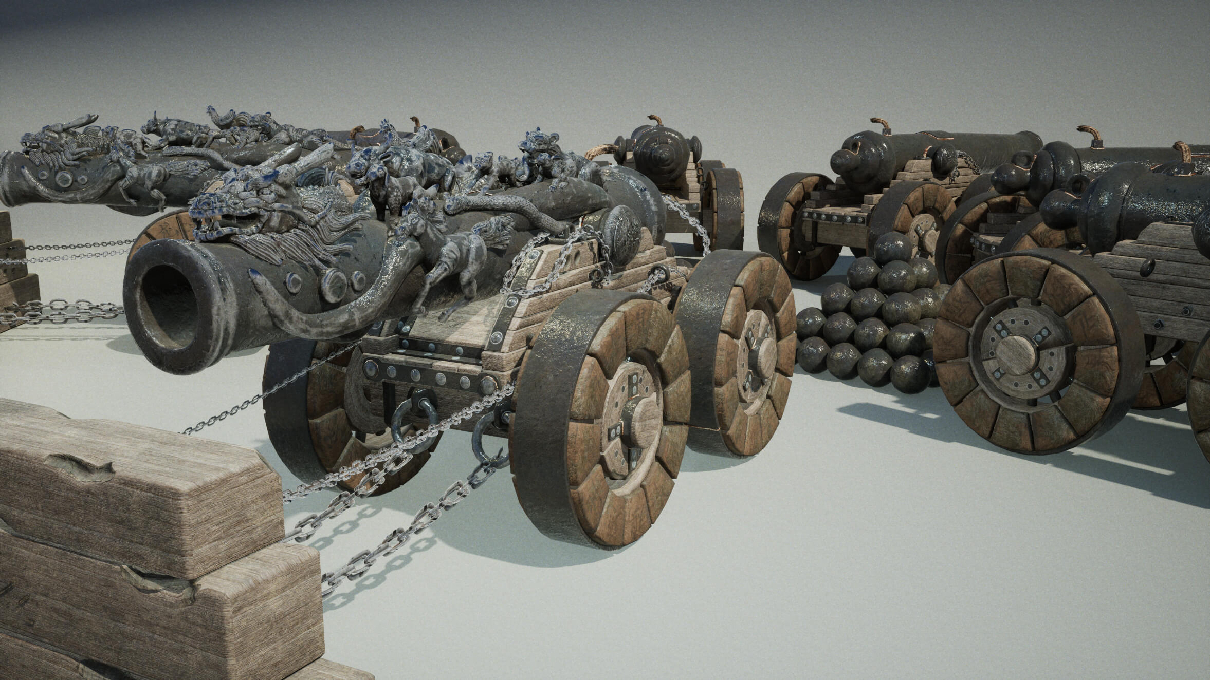 Chinese Zodiac Animals Cannon - 3D Model by PaburoVIII