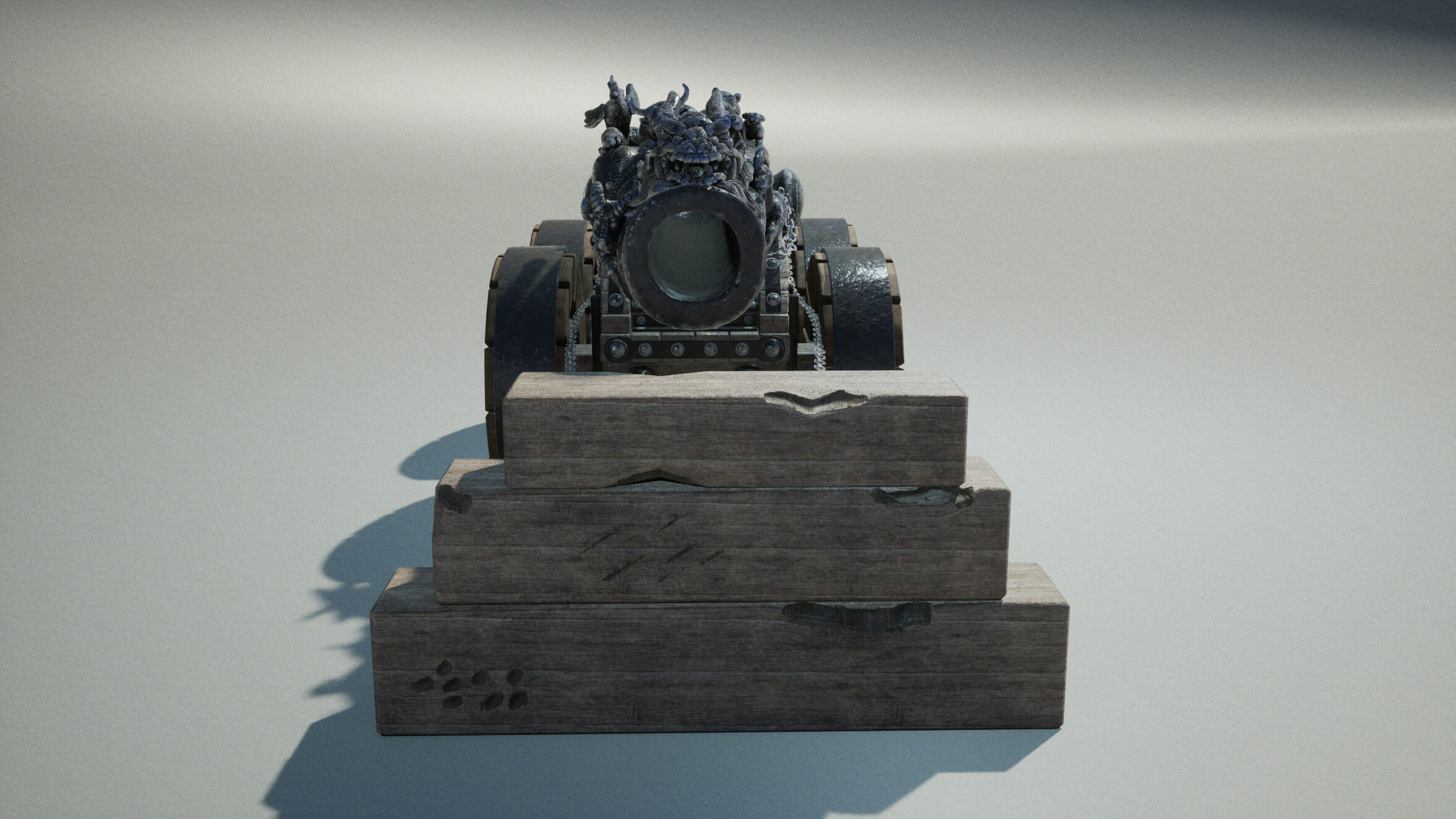 Chinese Zodiac Animals Cannon - 3D Model by PaburoVIII