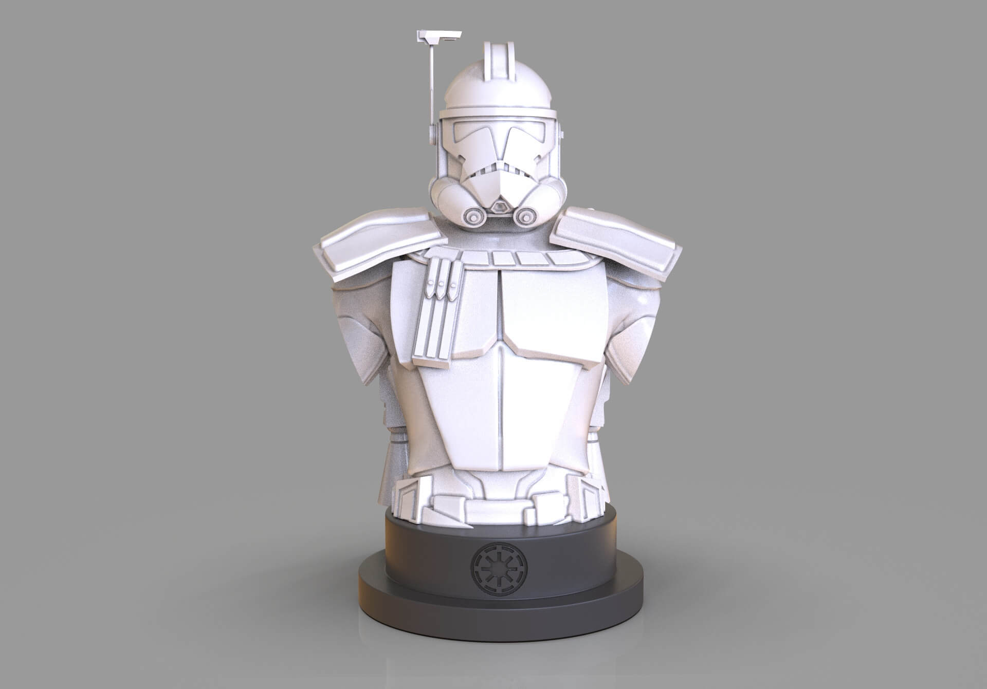Clone Trooper Captain Rex Bust - 3D Model by PaburoVIII