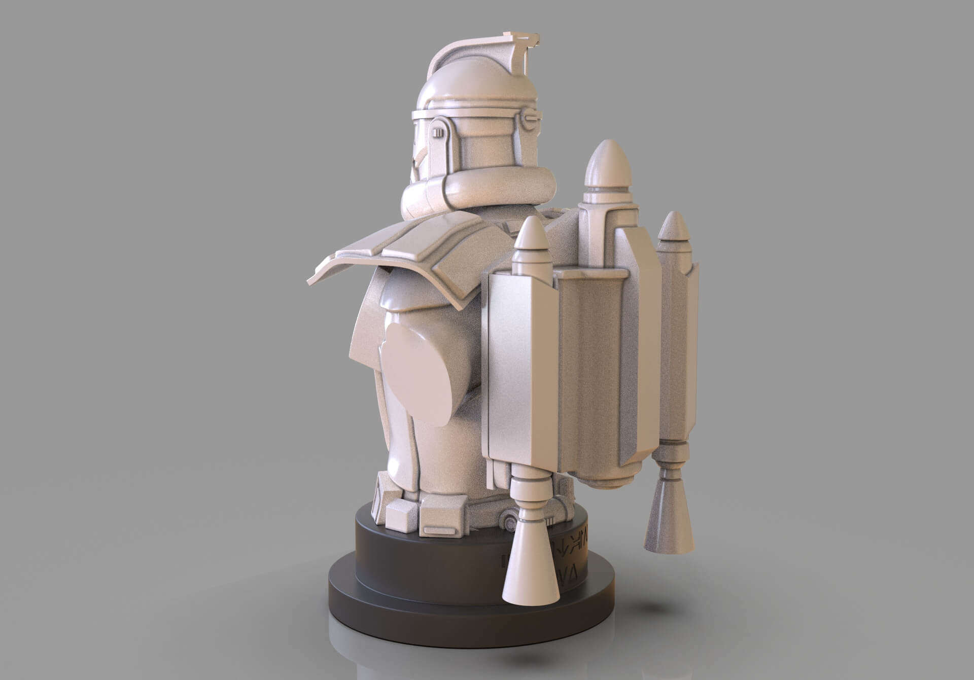 Clone Trooper Captain Rex Bust - 3D Model by PaburoVIII