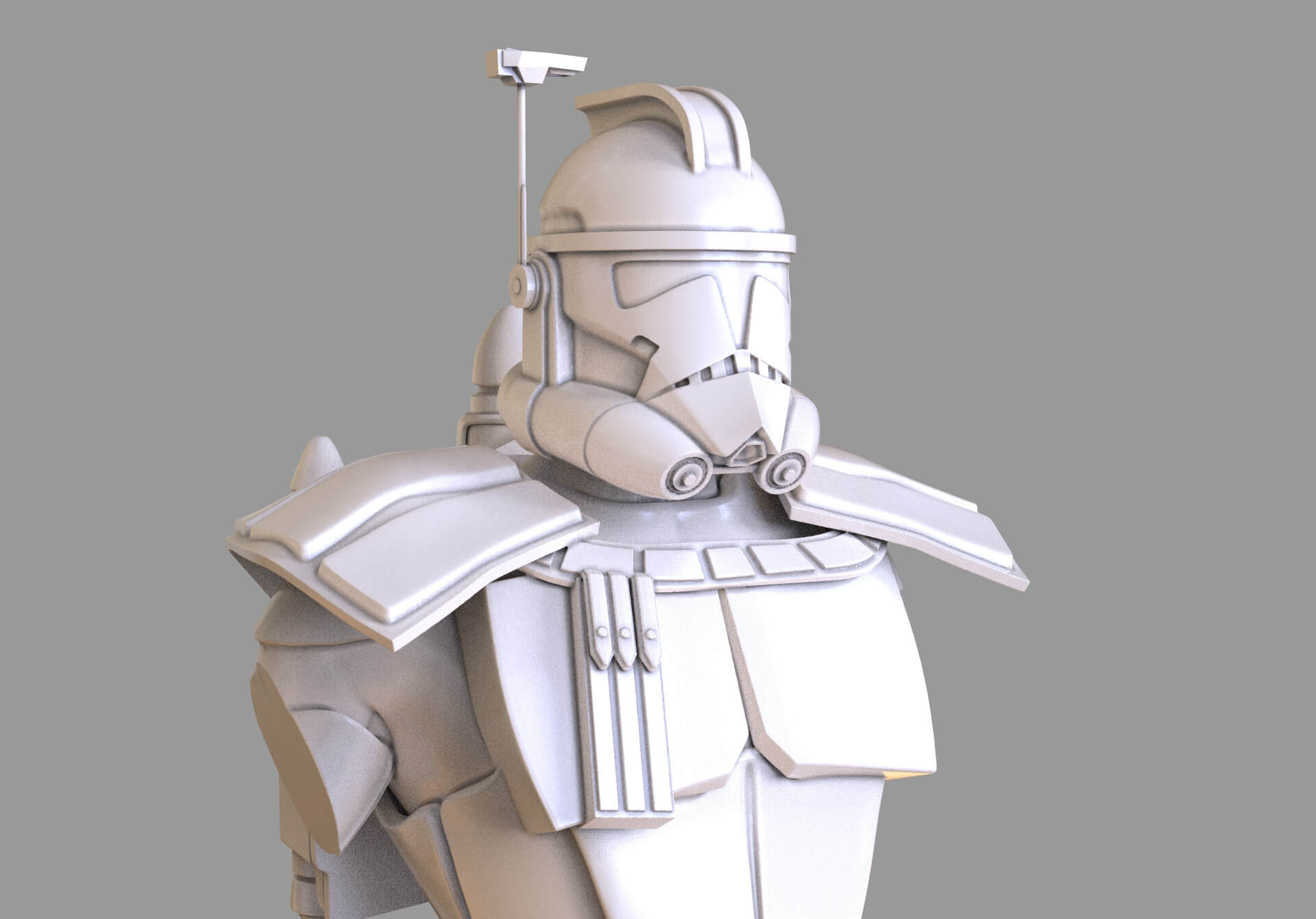 Clone Trooper Captain Rex Bust - 3D Model by PaburoVIII