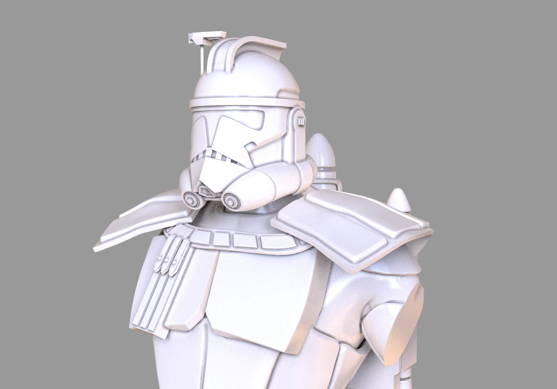 Clone Trooper Captain Rex Bust - 3D Model by PaburoVIII