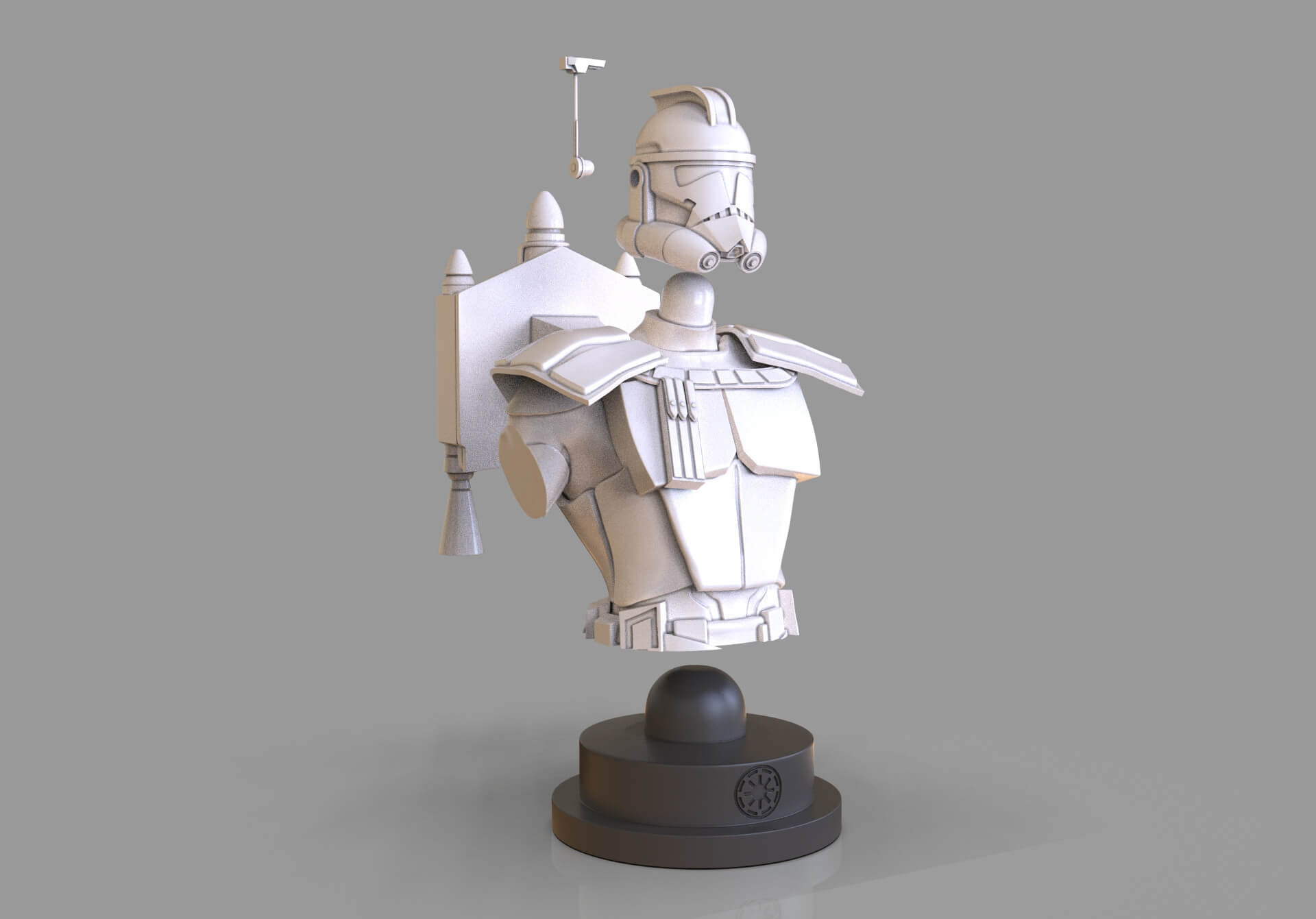 Clone Trooper Captain Rex Bust - 3D Model by PaburoVIII