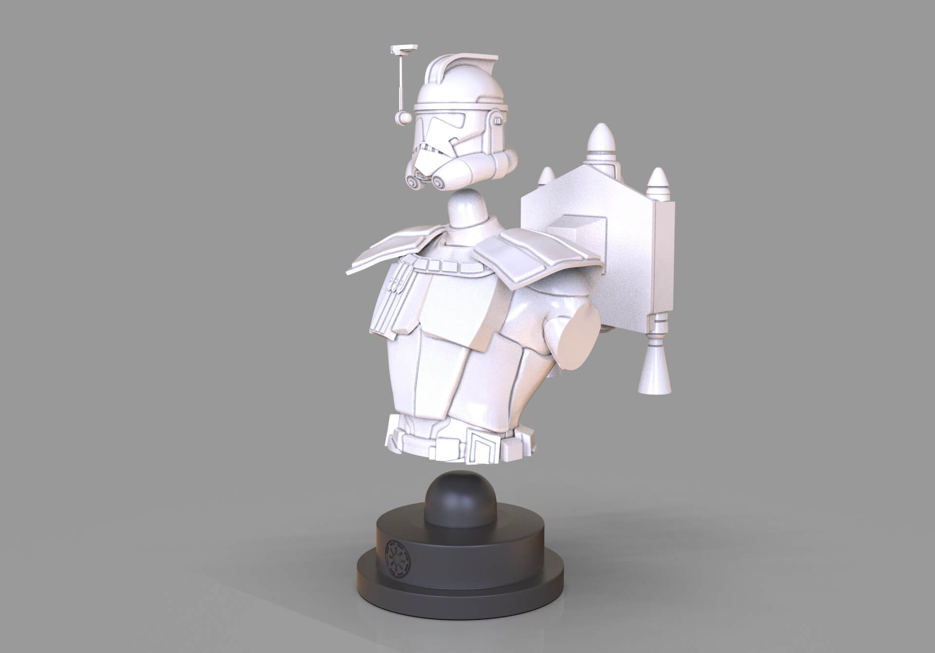 Clone Trooper Captain Rex Bust - 3D Model by PaburoVIII