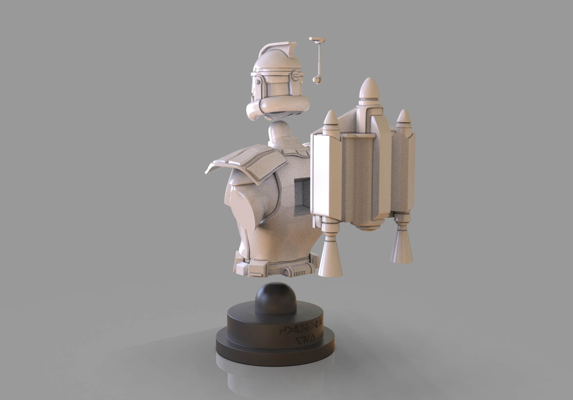Clone Trooper Captain Rex Bust - 3D Print Model by PaburoVIII