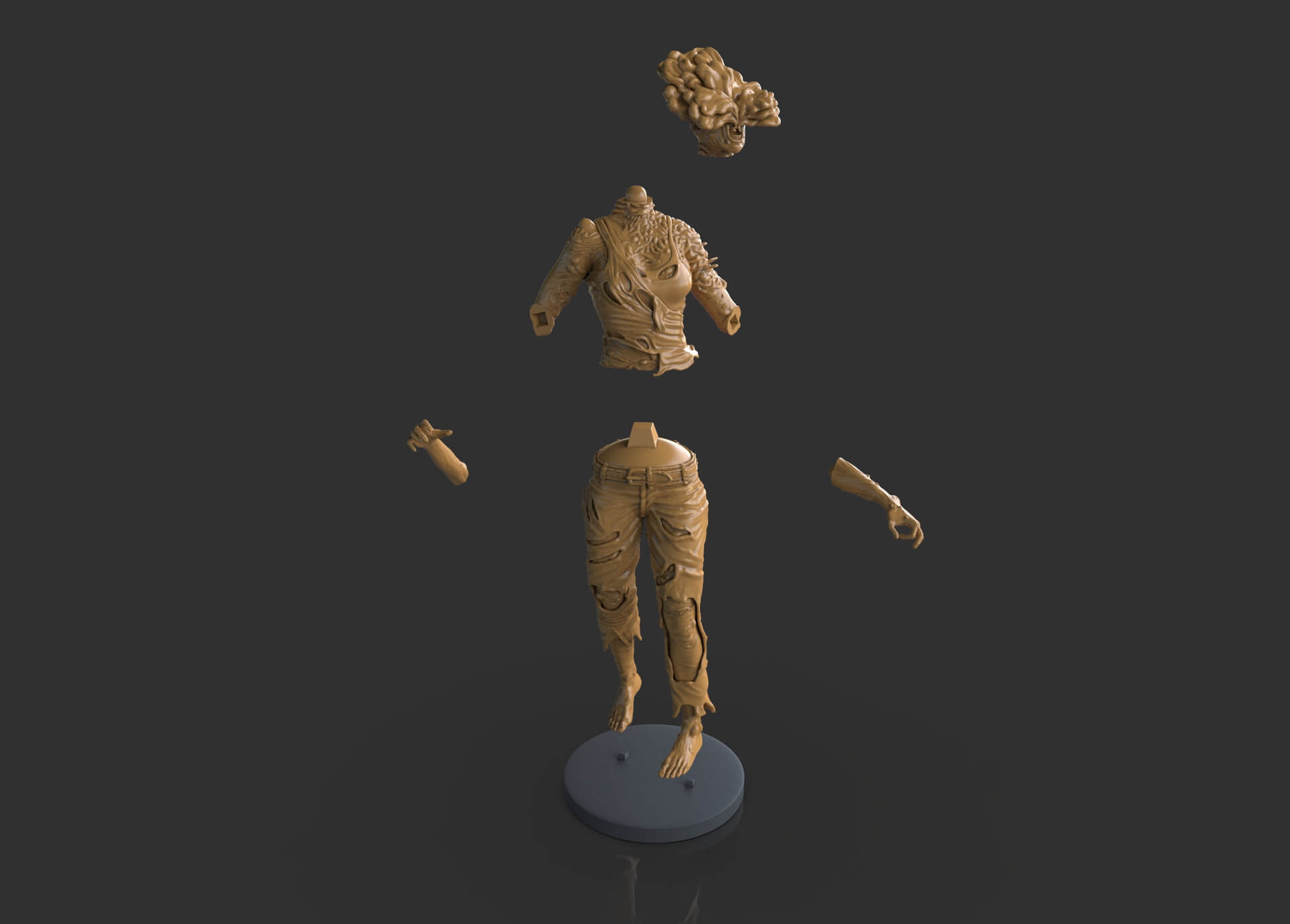 Female Clicker Sculpture - 3D Model by PaburoVIII