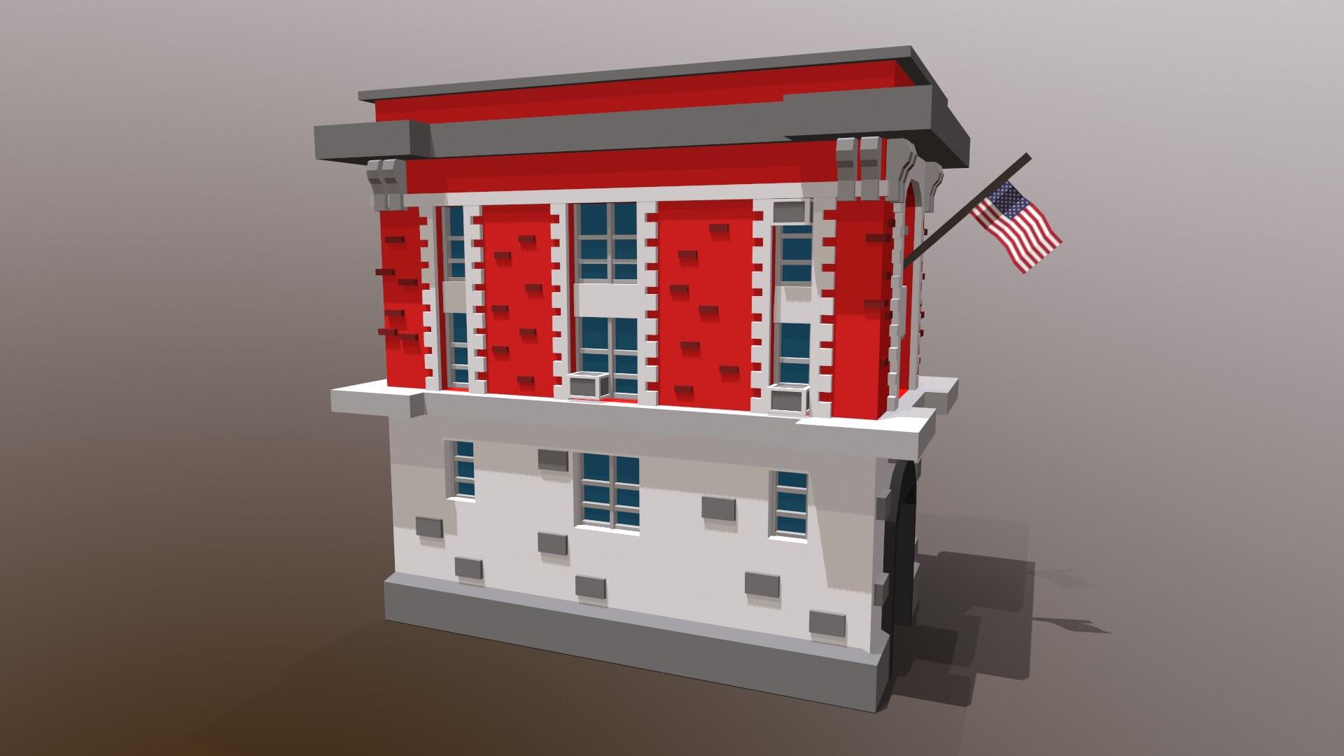 Fire Station - 3D Model by PaburoVIII