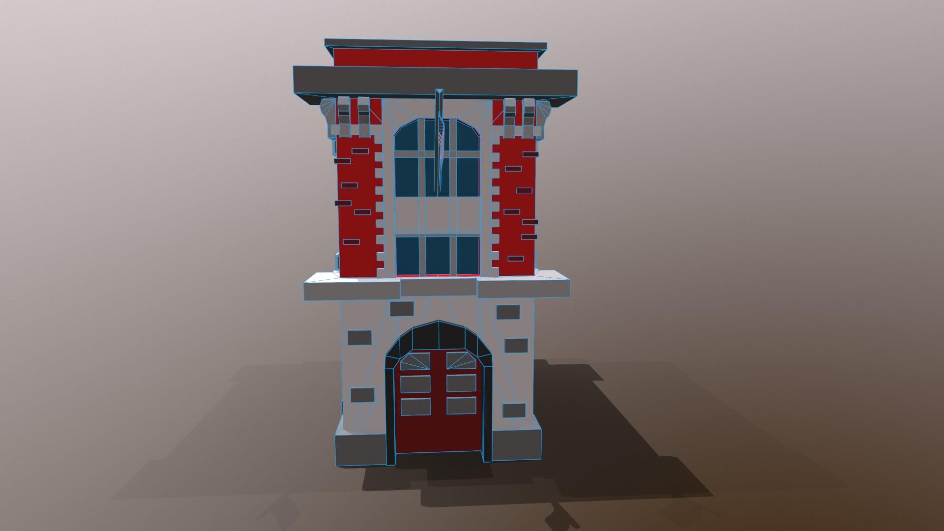 Fire Station - 3D Model by PaburoVIII