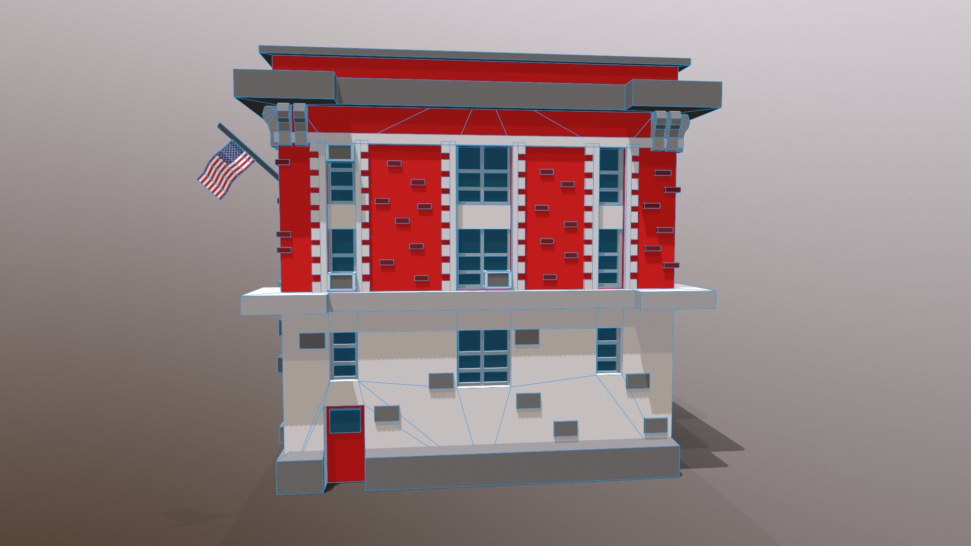 Fire Station - 3D Model by PaburoVIII