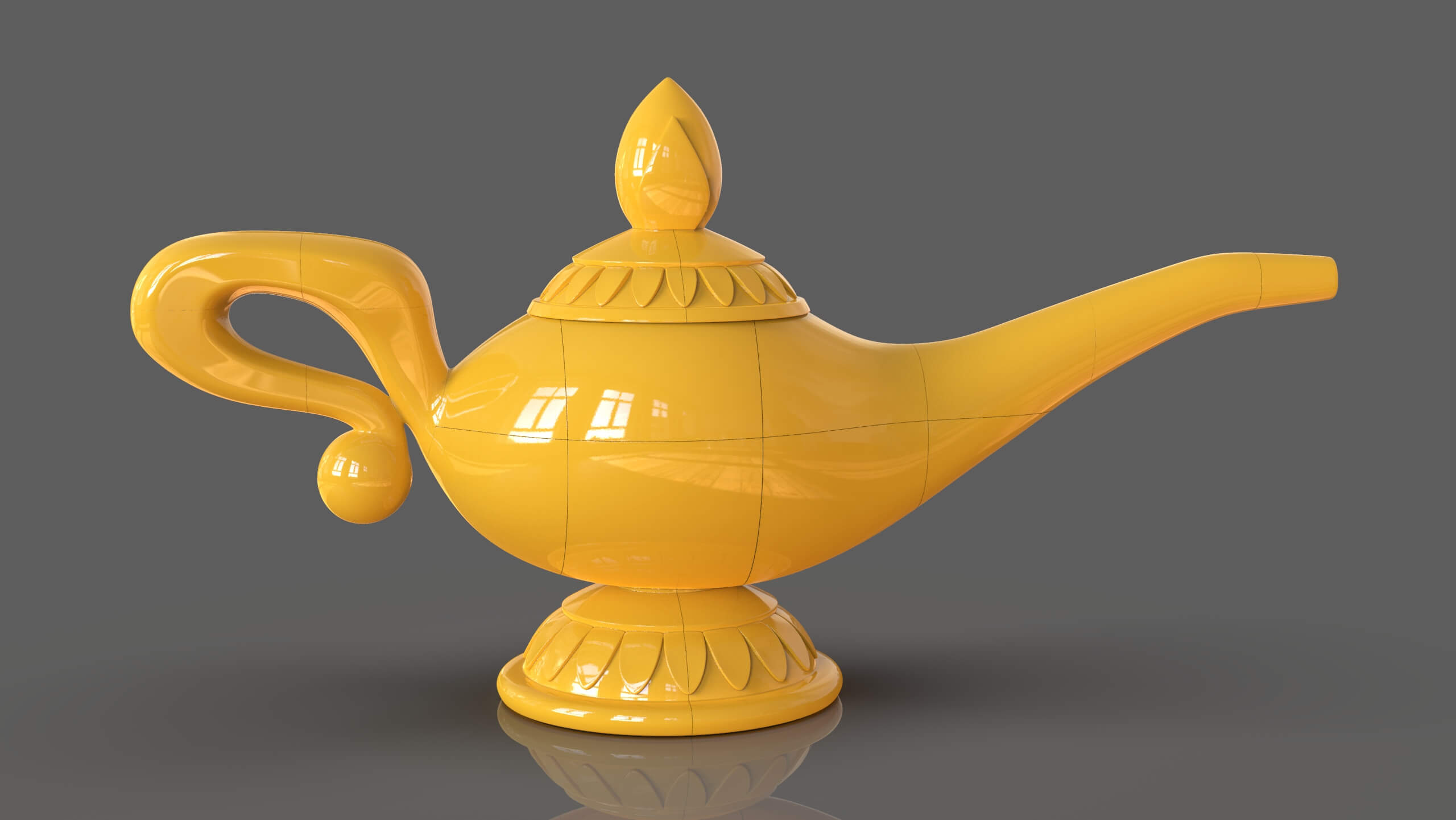 Aladdins Magic Lamp 3D Render, Digital Art by PaburoVIII
