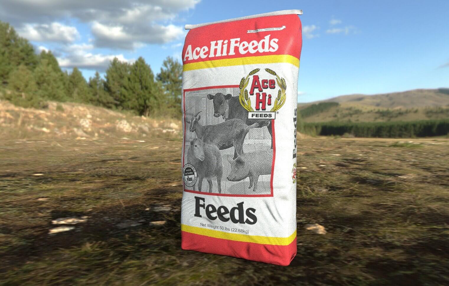 Animal Feed Bag 3D Render, Digital Art by PaburoVIII
