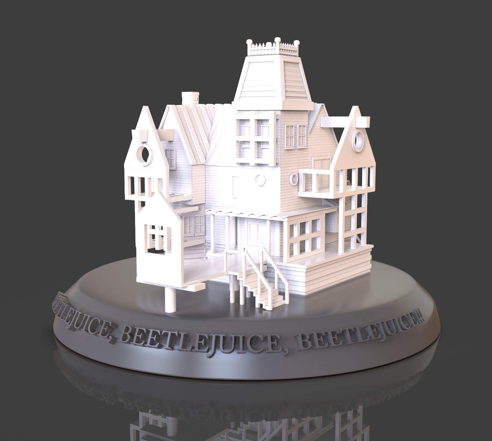 Beetlejuice House 3D Render, Digital Art by PaburoVIII