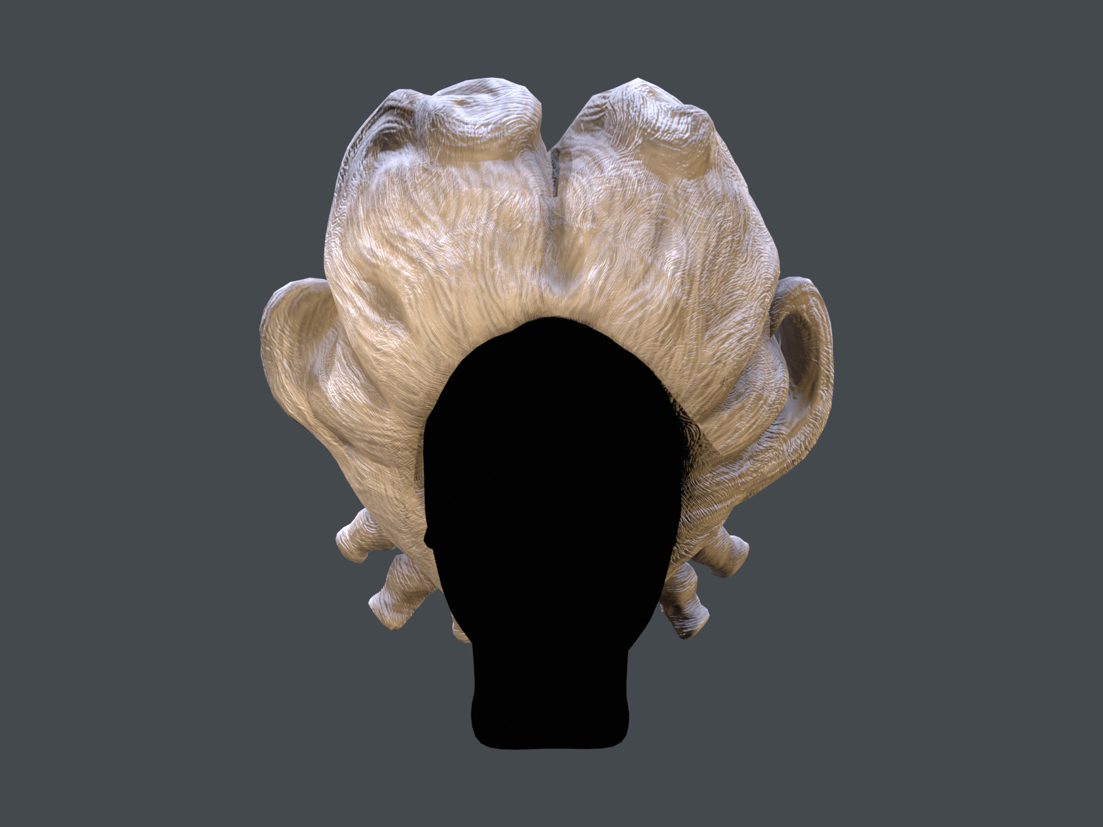 Century XIV French Female Wig 3D Render by PaburoVIII