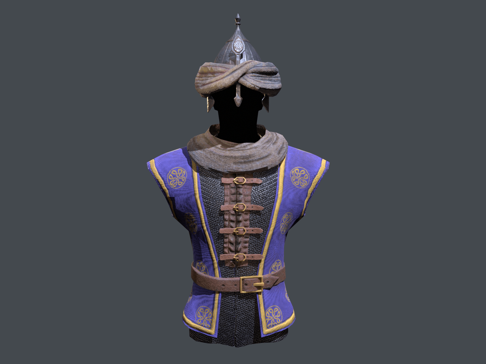 Cleric Golarion Armor 3D Render, Digital Art by PaburoVIII