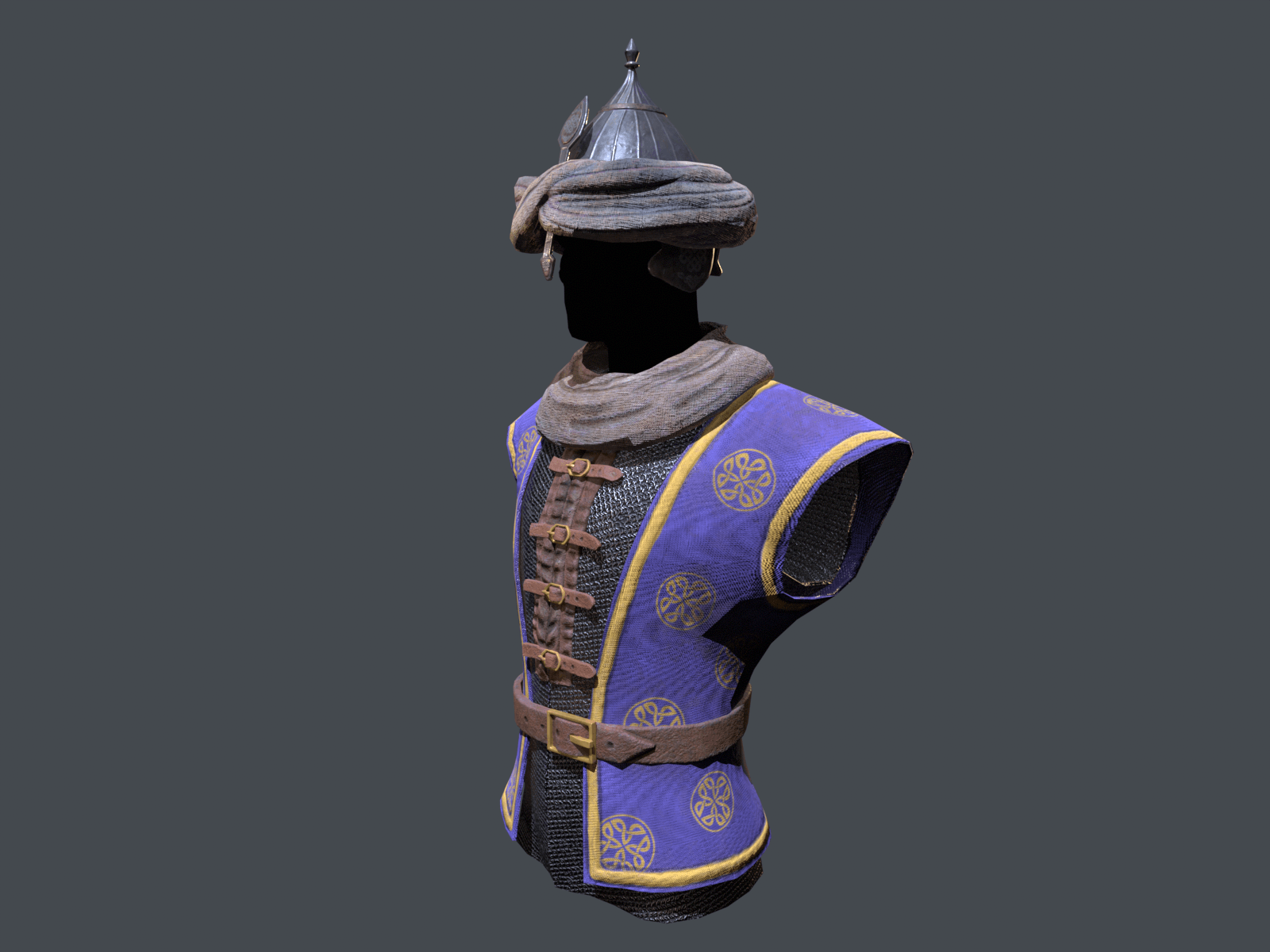 Cleric Golarion Armor 3D Render, Digital Art by PaburoVIII