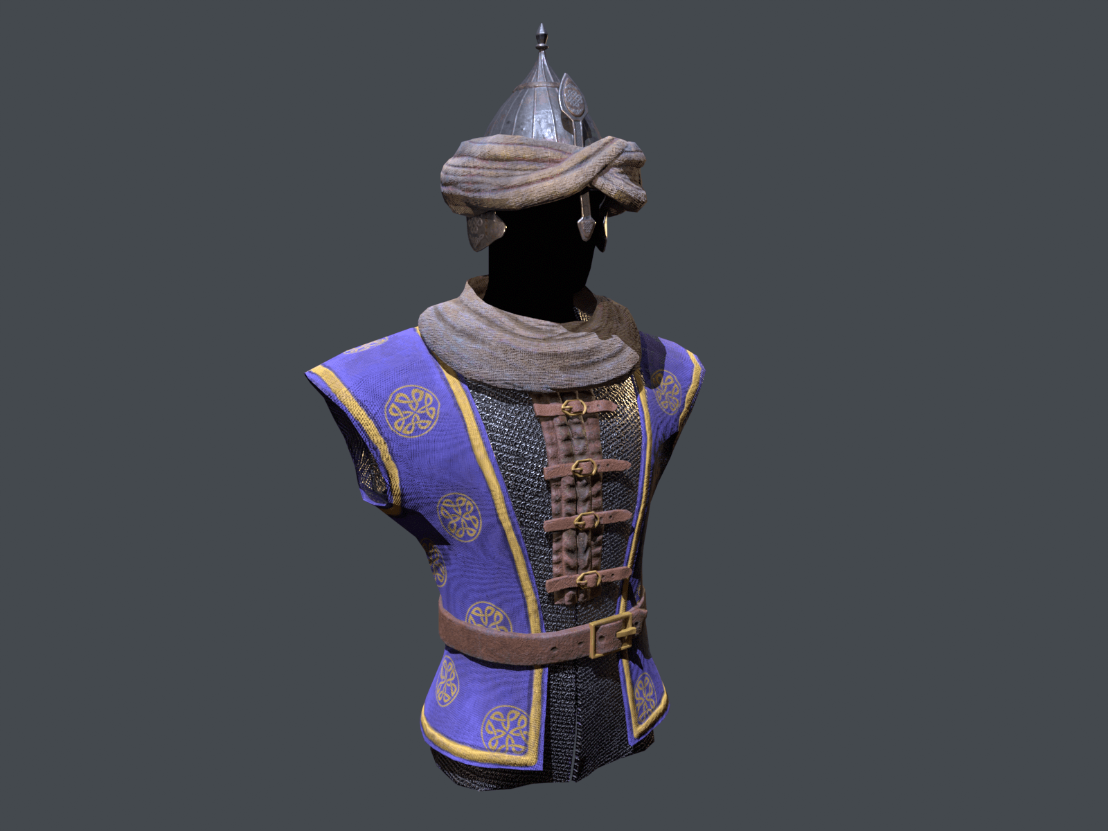 Cleric Golarion Armor 3D Render, Digital Art by PaburoVIII