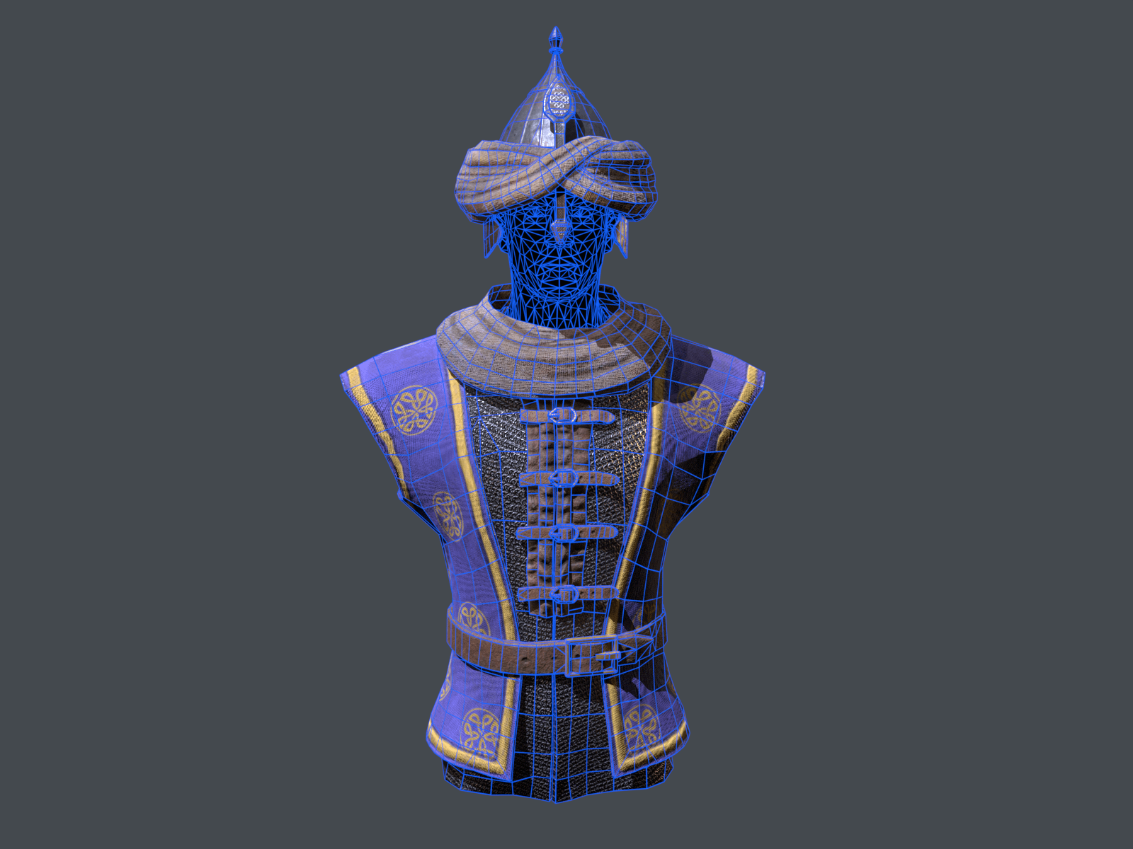 Cleric Golarion Armor 3D Render, Digital Art by PaburoVIII