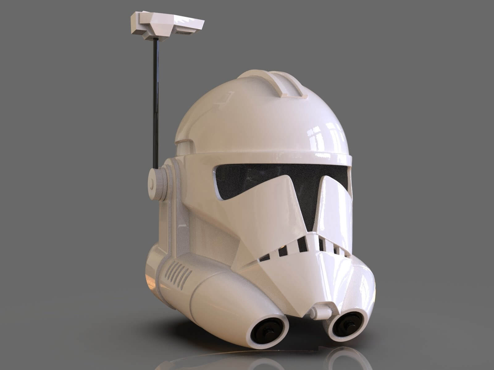 Clone Trooper Helmet 3D Render, Digital Art by PaburoVIII