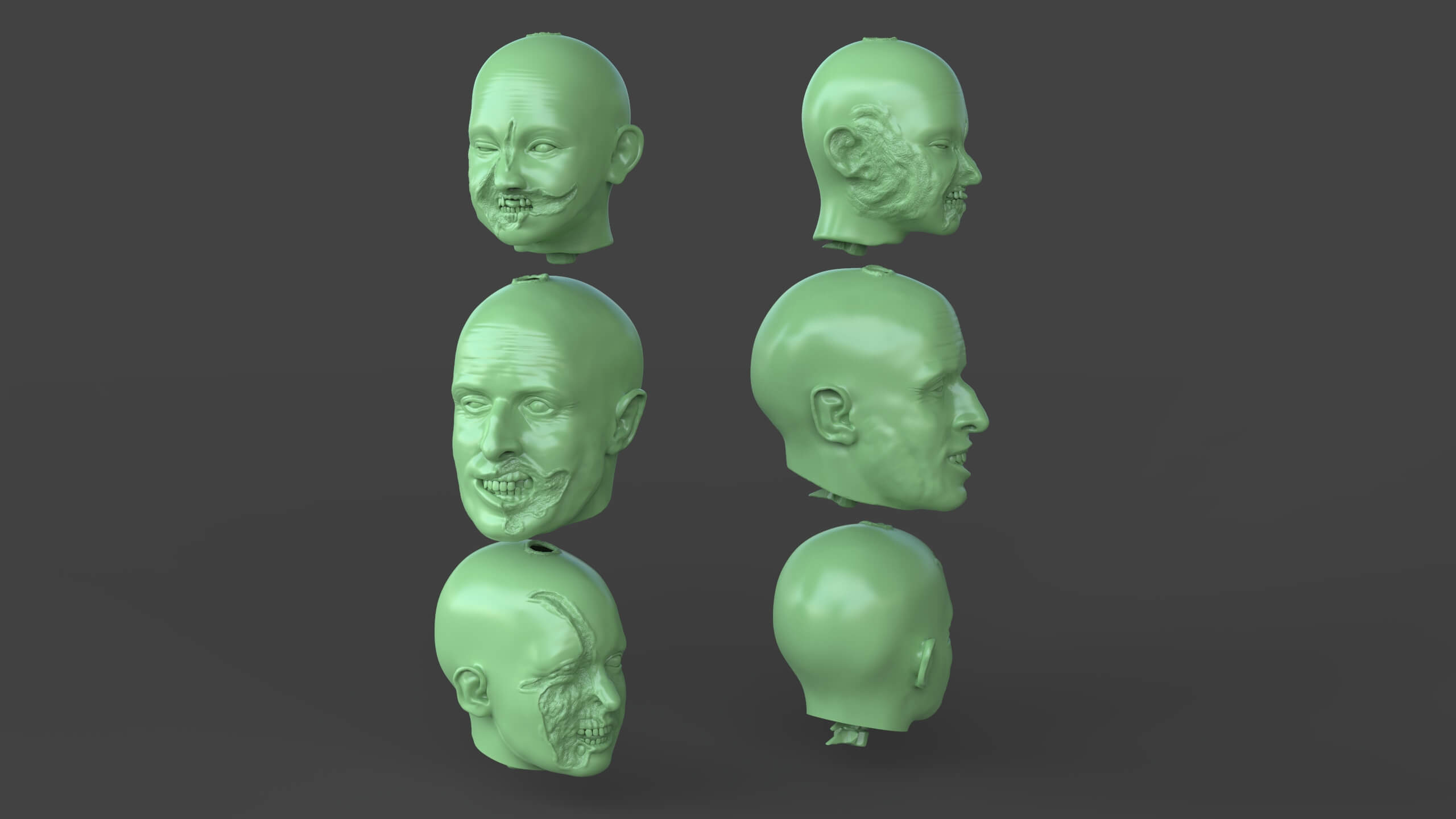 Decapitated Family Heads 3D Render, Digital Art by PaburoVIII