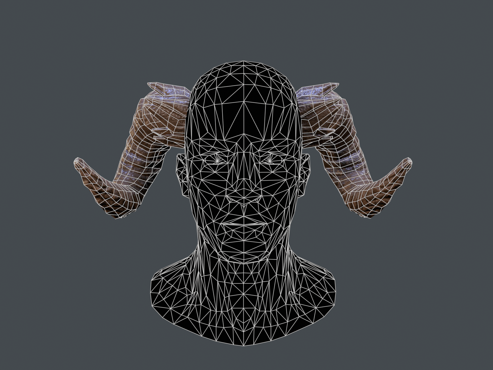 Demon Horns Wire 3D Render | RenderHub Gallery