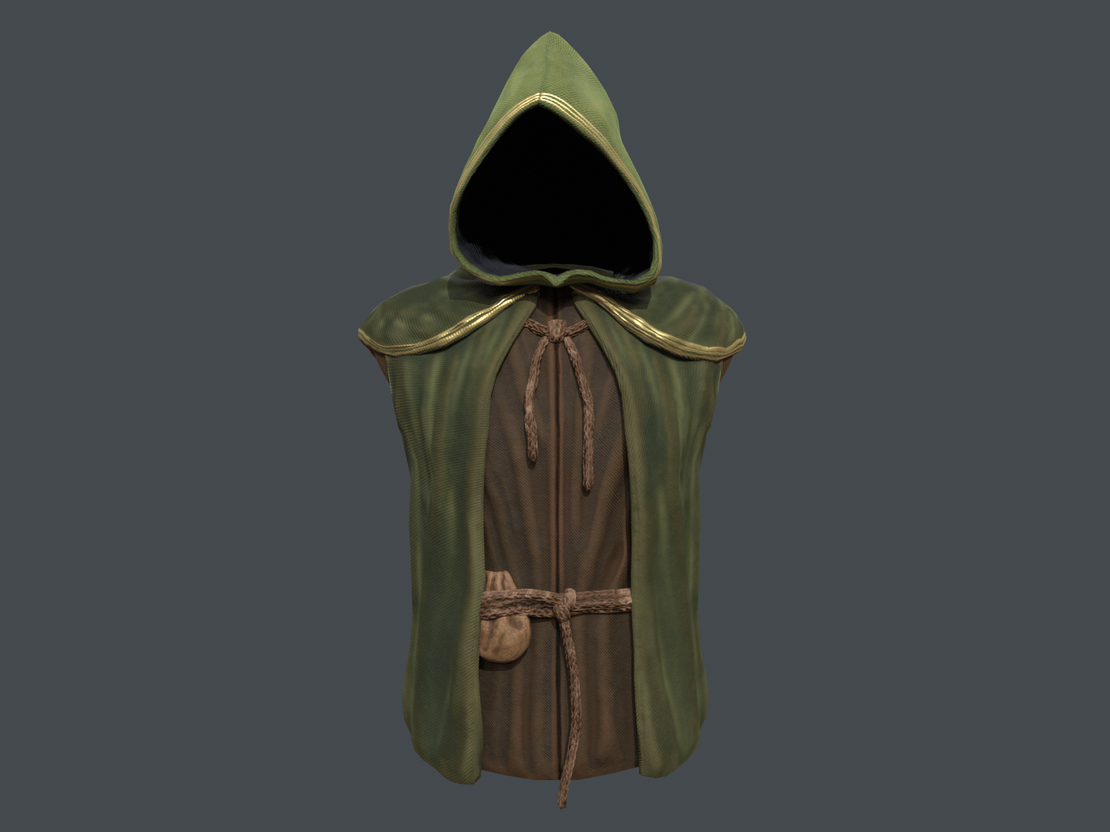 Dungeon Master Cloak 3D Render, Digital Art by PaburoVIII