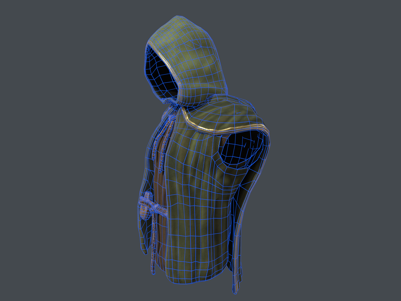 Dungeon Master Cloak 3D Render, Digital Art by PaburoVIII