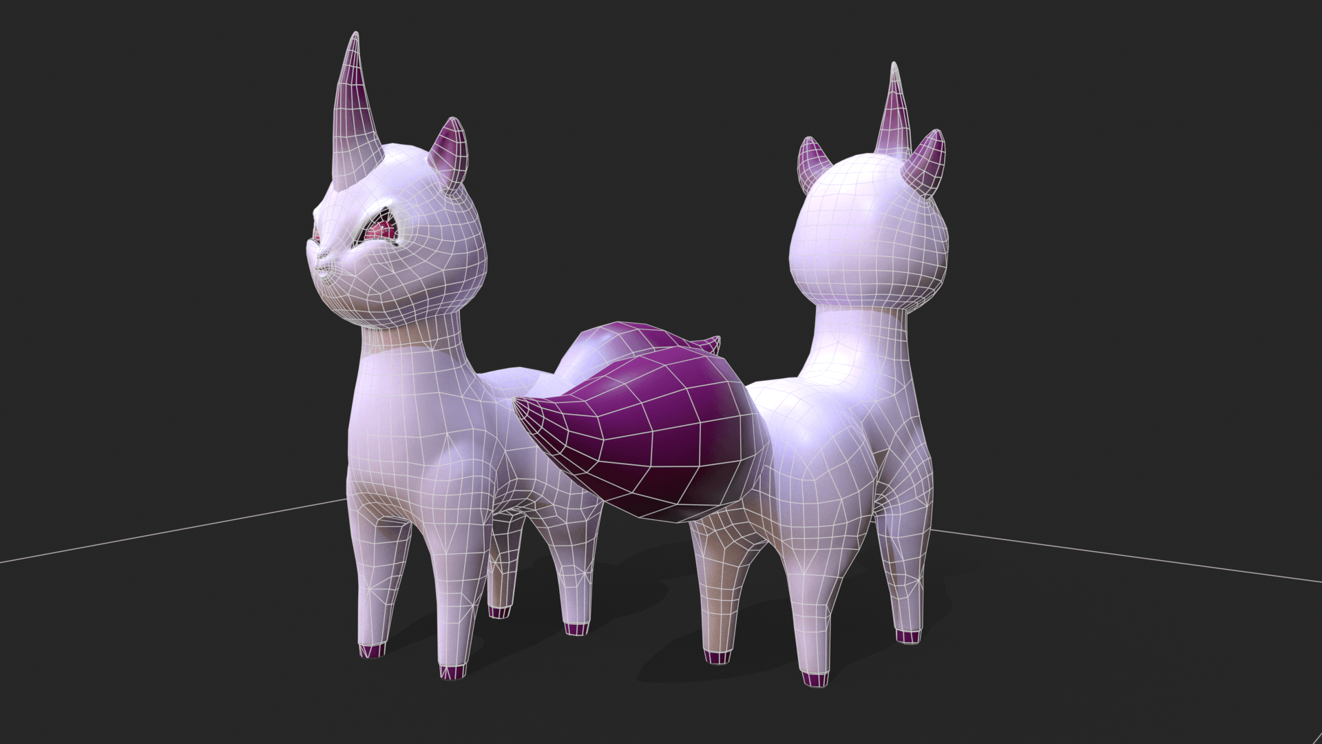 Evil Lama Wire 3D Render, Digital Art by PaburoVIII