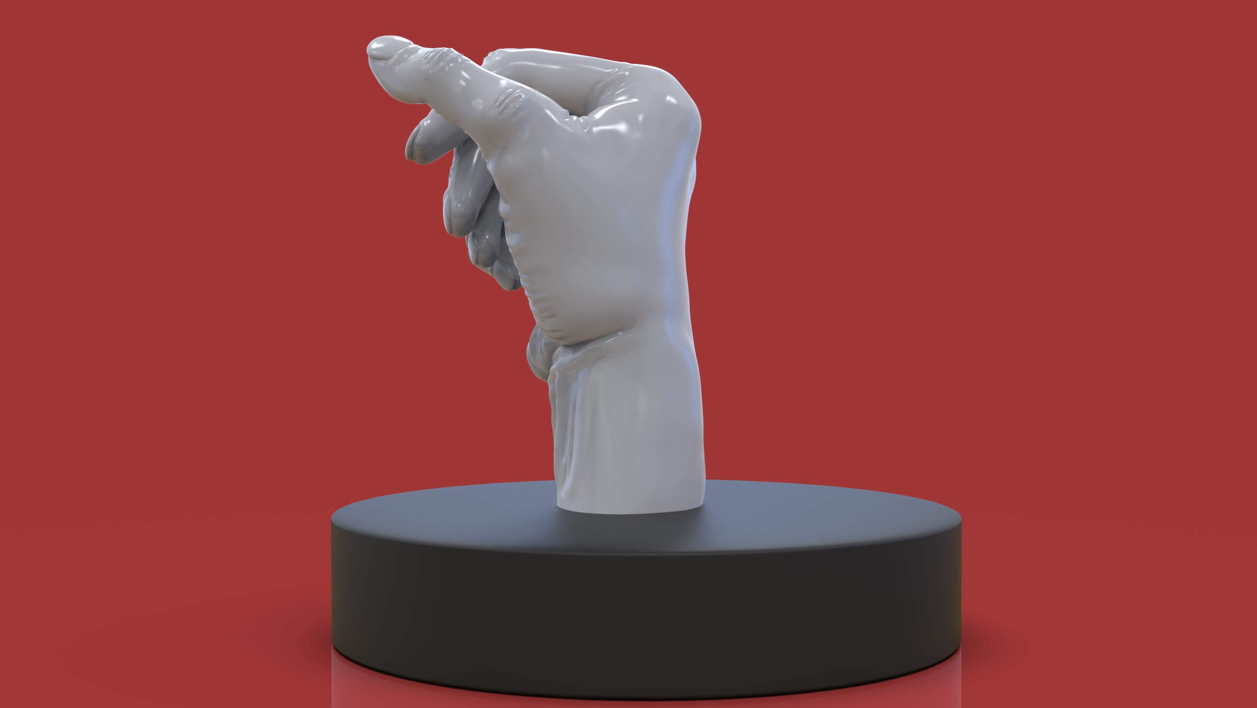 Hand Sculpture 3D Render, Digital Art by PaburoVIII