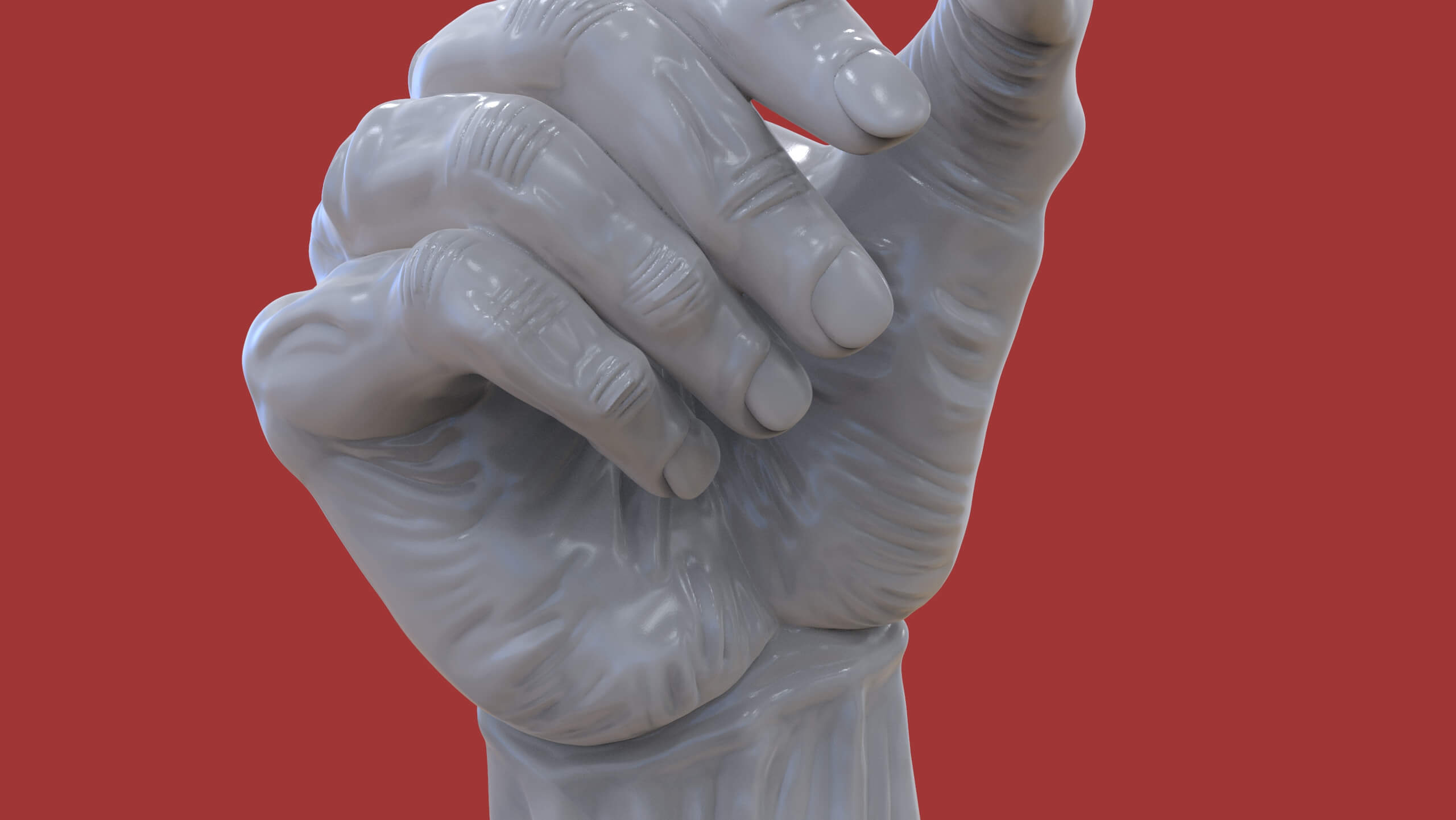 Hand Sculpture 3D Render, Digital Art by PaburoVIII