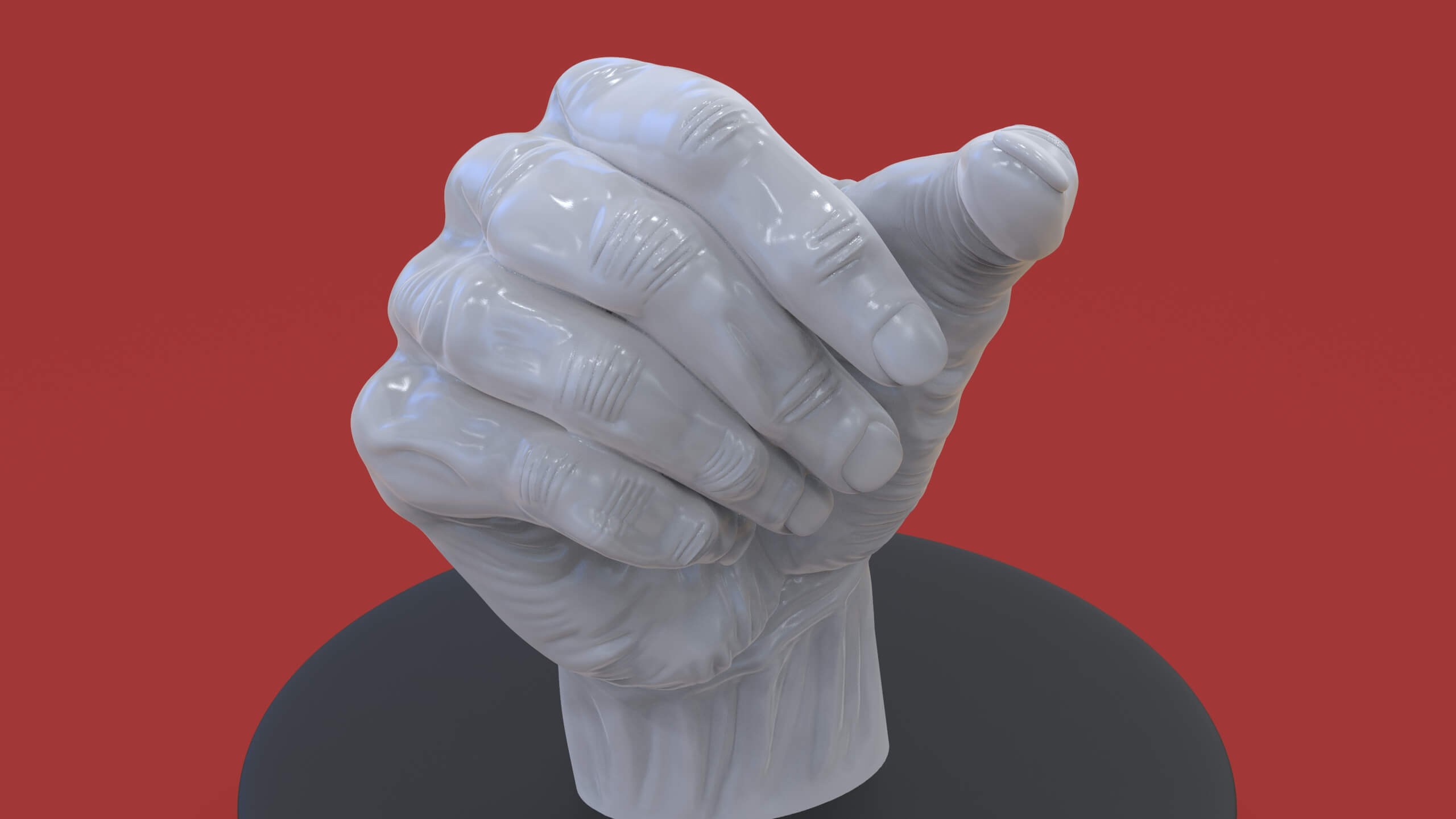 Hand Sculpture 3D Render, Digital Art by PaburoVIII