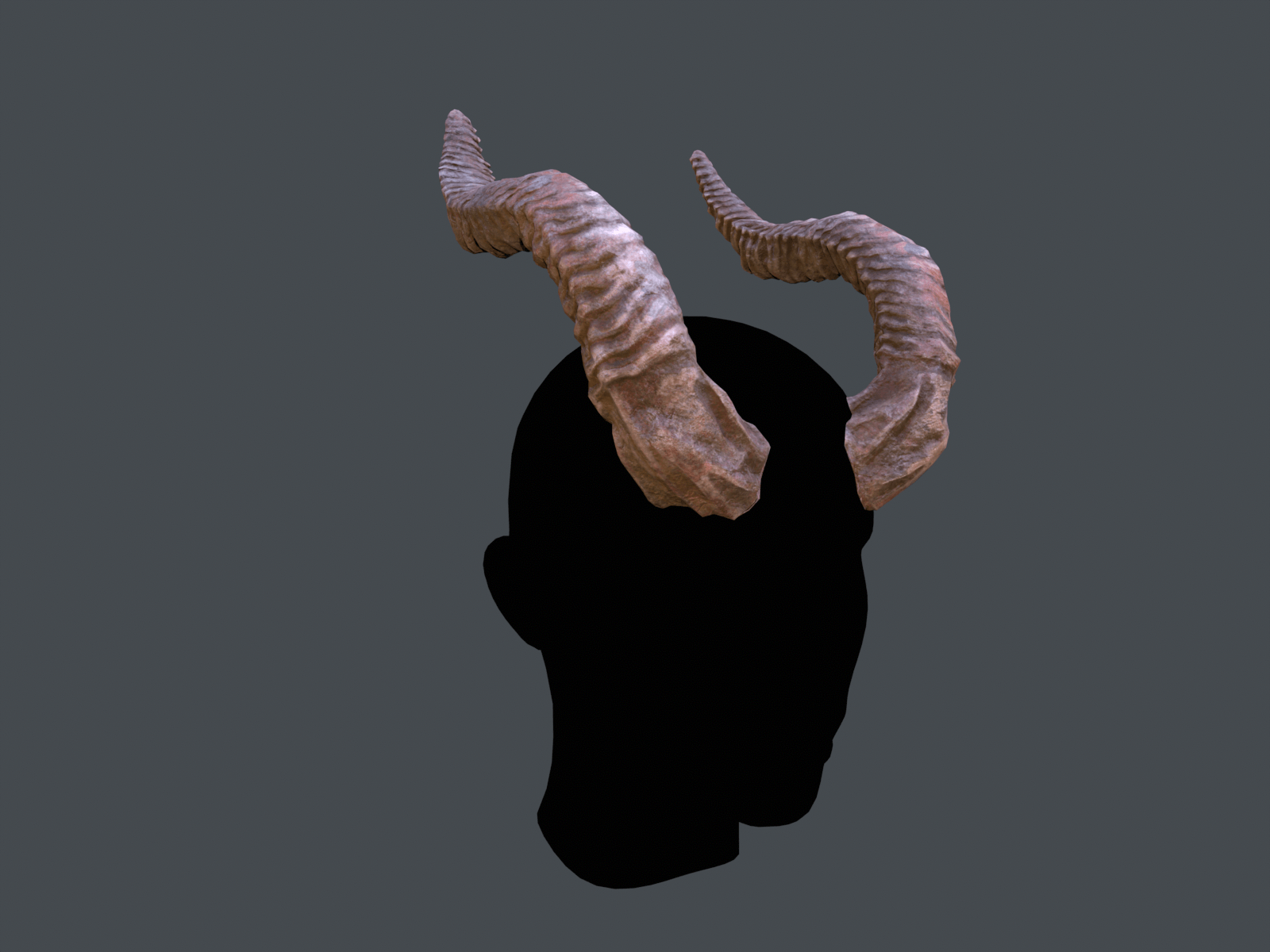 High Demon Horns 3D Render, Digital Art by PaburoVIII