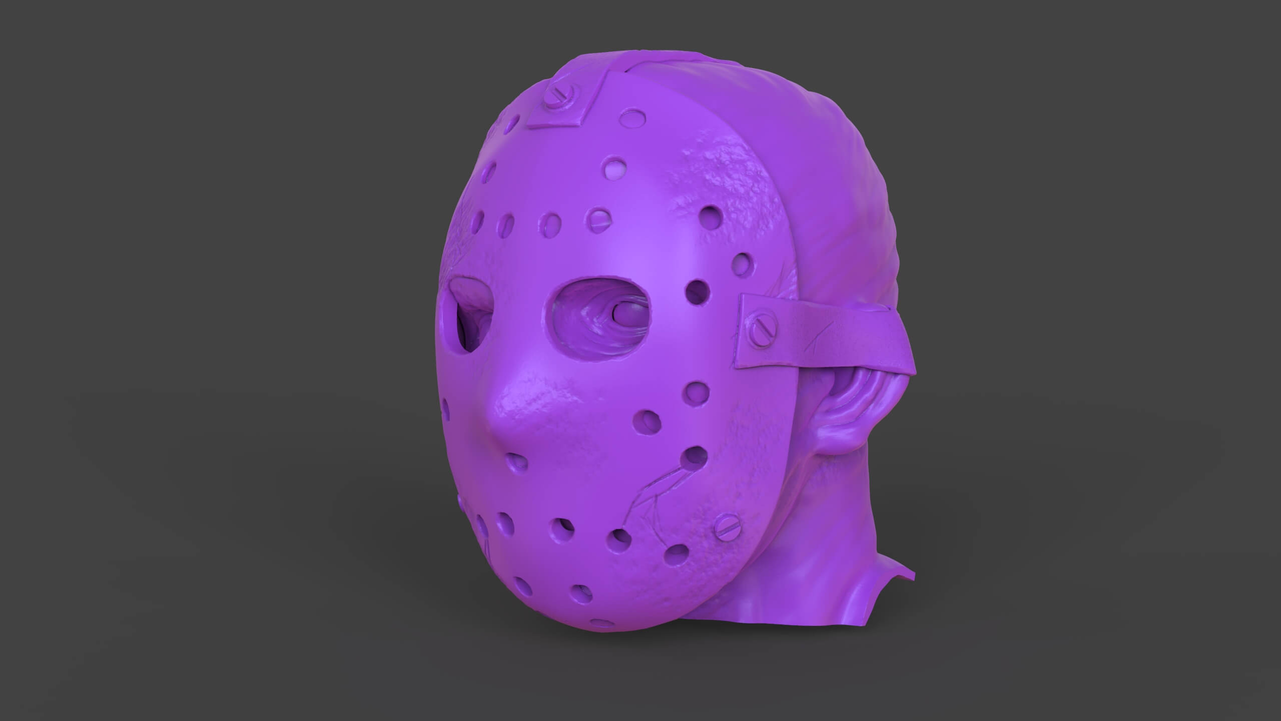 Jason Voorhes Head 3D Render, Digital Art by PaburoVIII