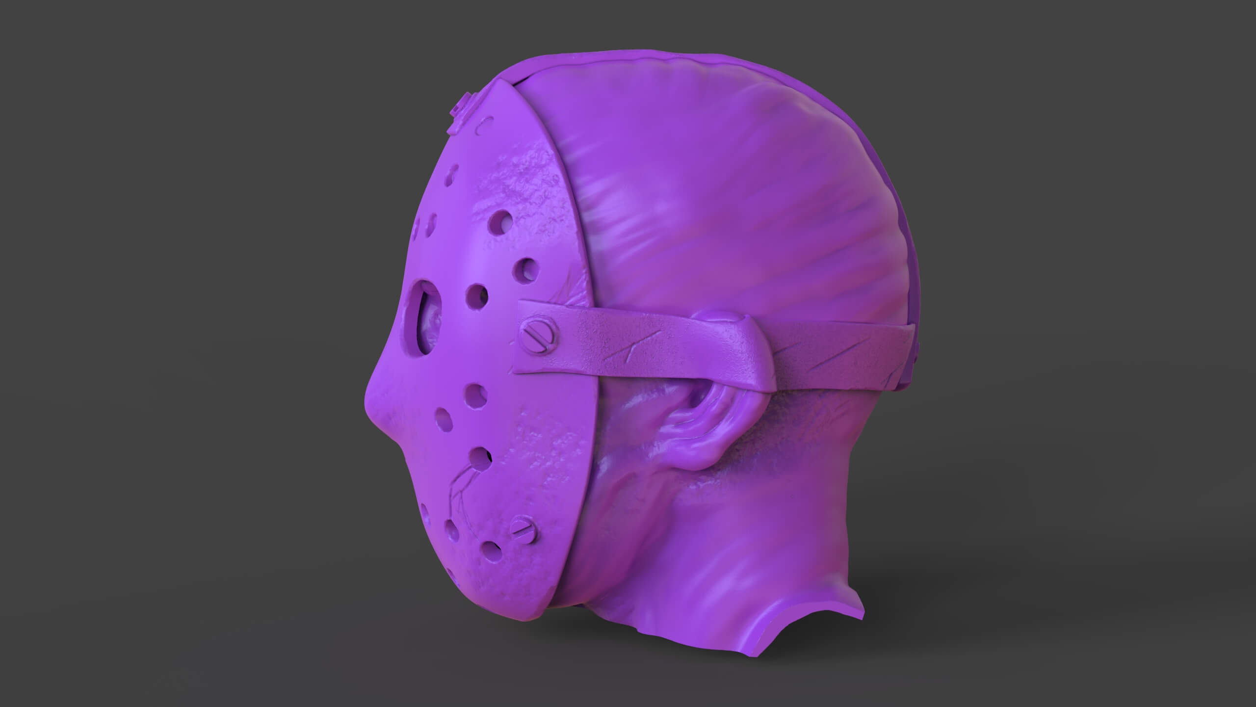 Jason Voorhes Head 3D Render, Digital Art by PaburoVIII