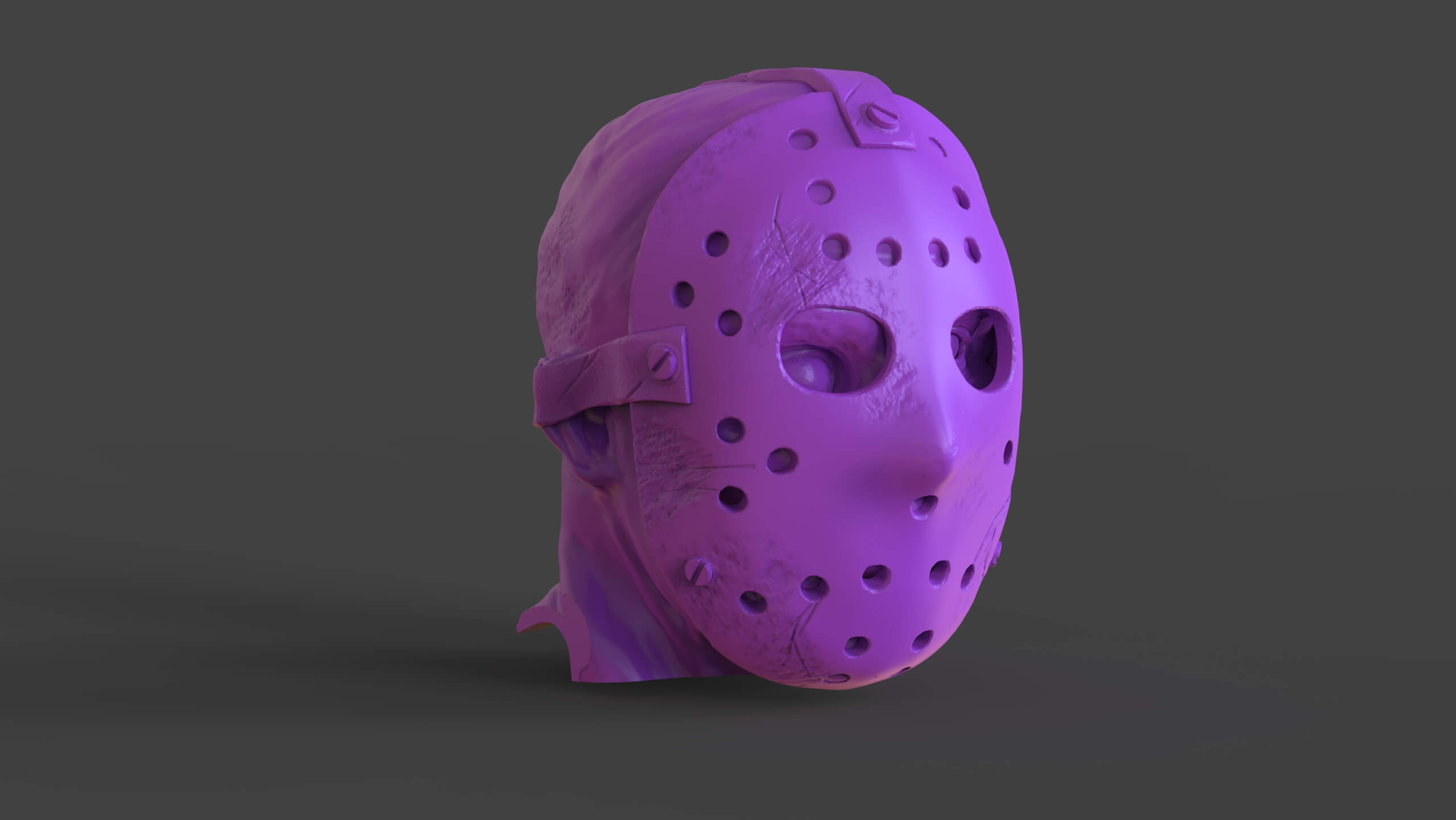 Jason Voorhes Head 3D Render, Digital Art by PaburoVIII