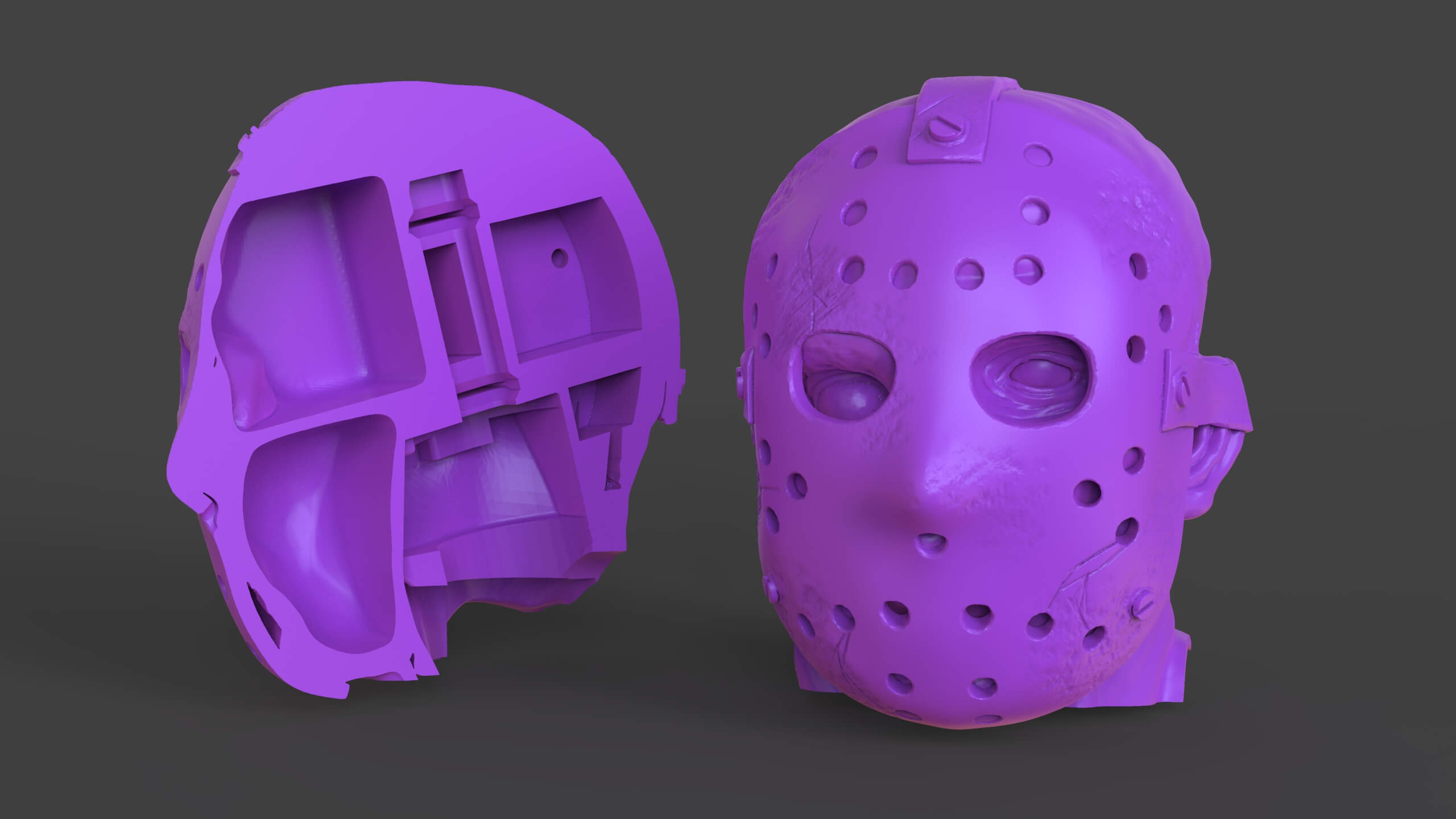 Jason Voorhes Head 3D Render, Digital Art by PaburoVIII