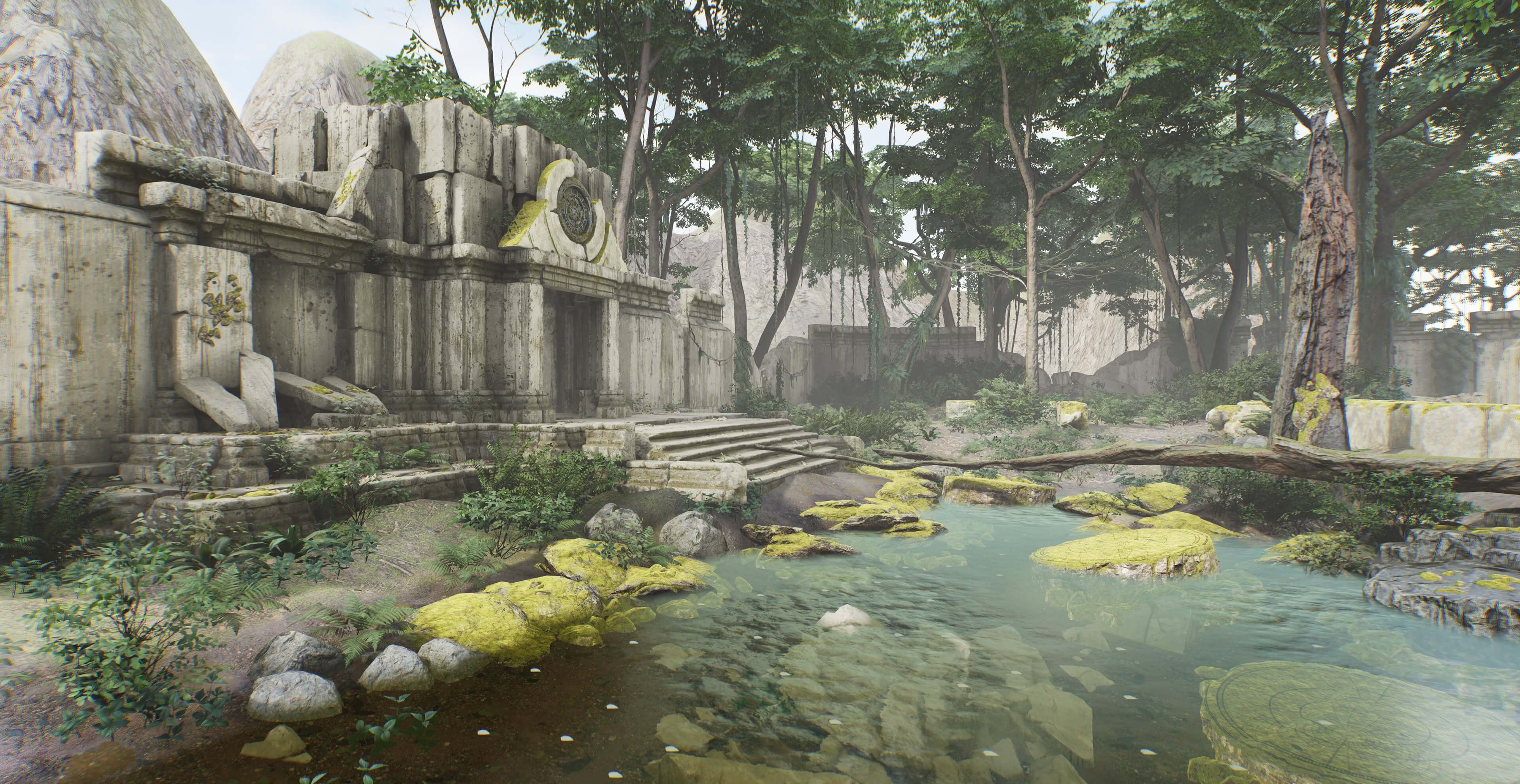 Jungle Ruins 3D Render, Digital Art by PaburoVIII